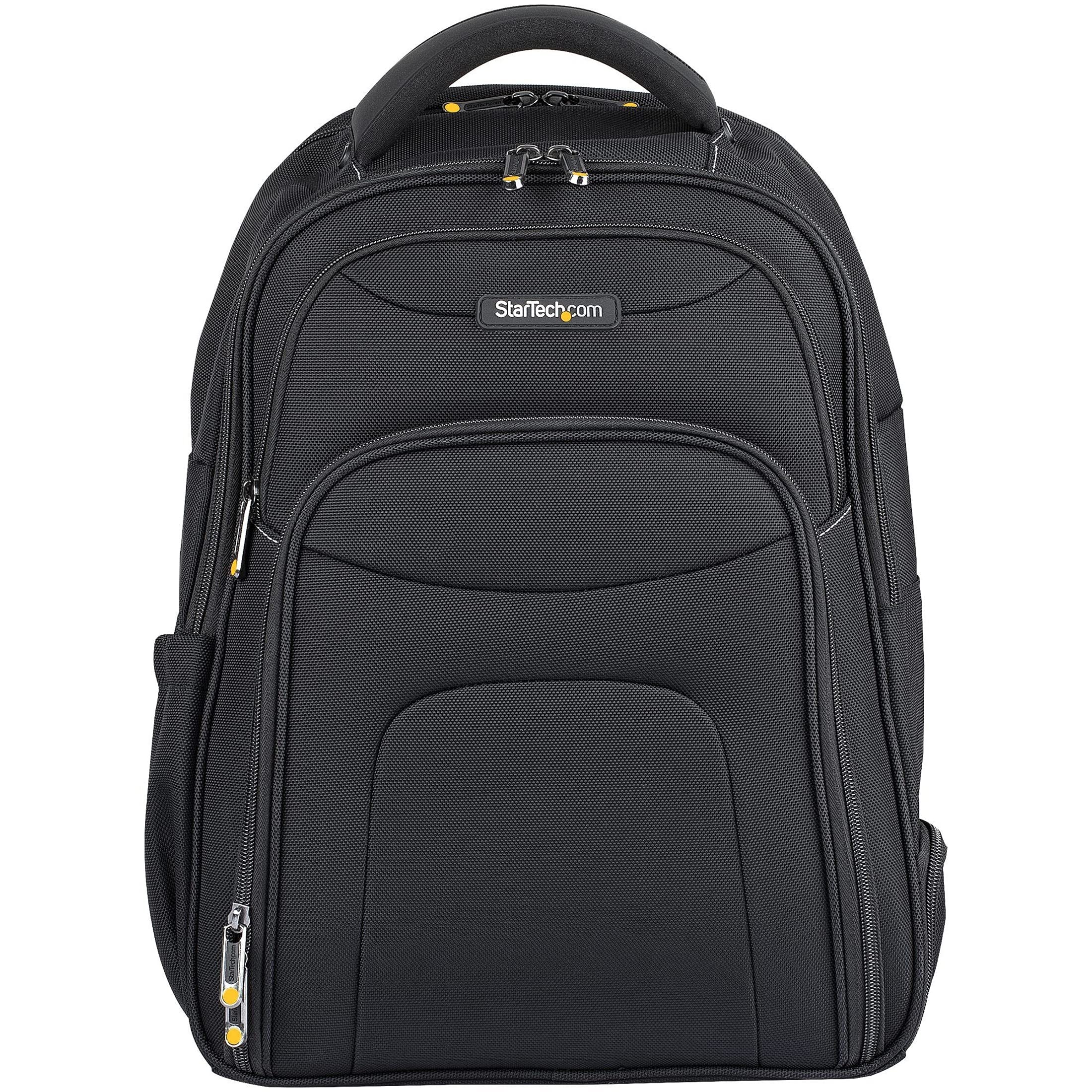 StarTech.com Unisex Backpack Ergonomic Computer Bag with Removable Accessory Case-Laptop/Tablet Pockets-Nylon, Black, 17.3" Professional IT Tech Work/Travel/Commute (NTBKBAG173)