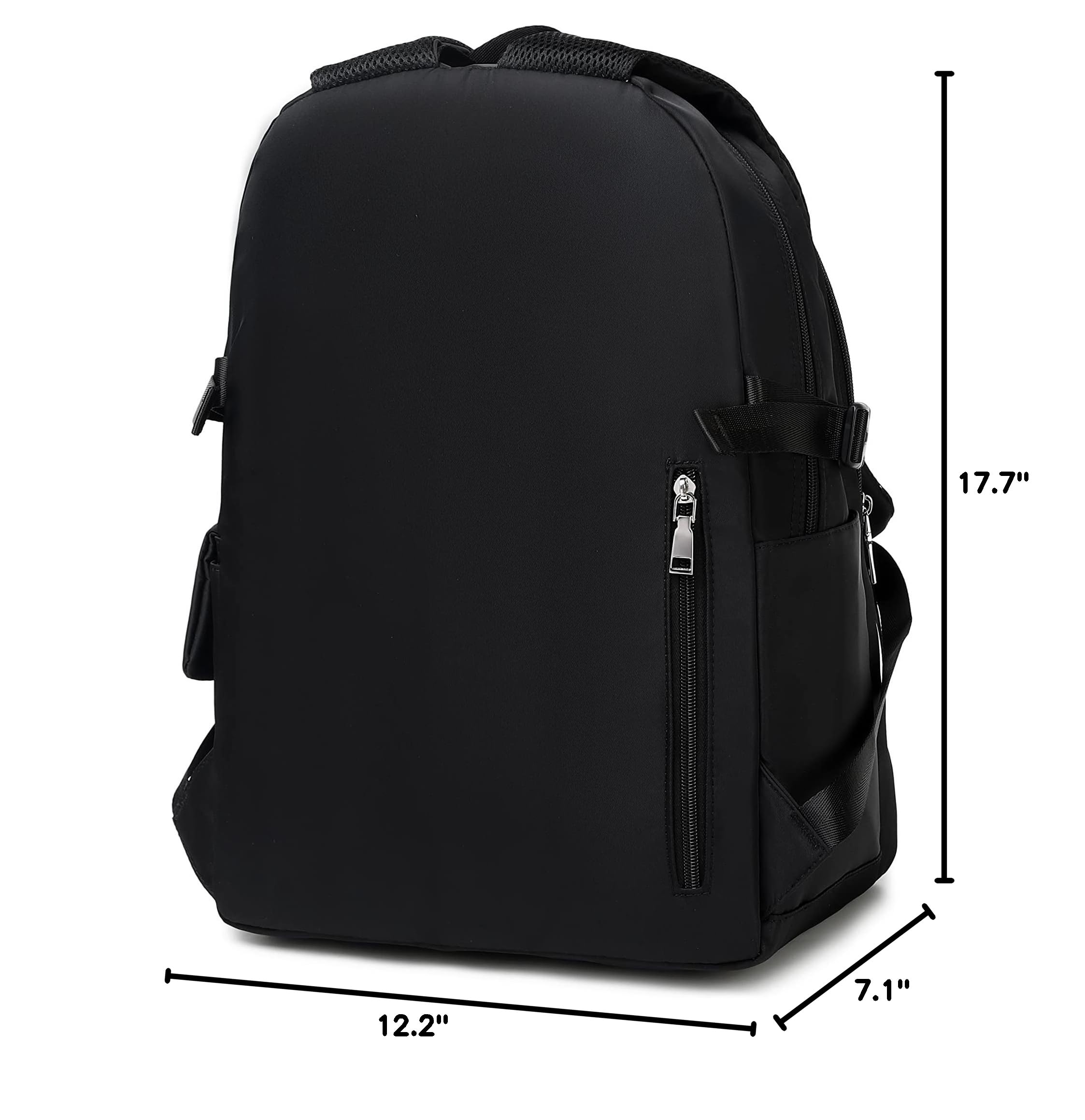 Teecho Cute Backpack for Girl Fashion Waterproof Daypack for Women Black