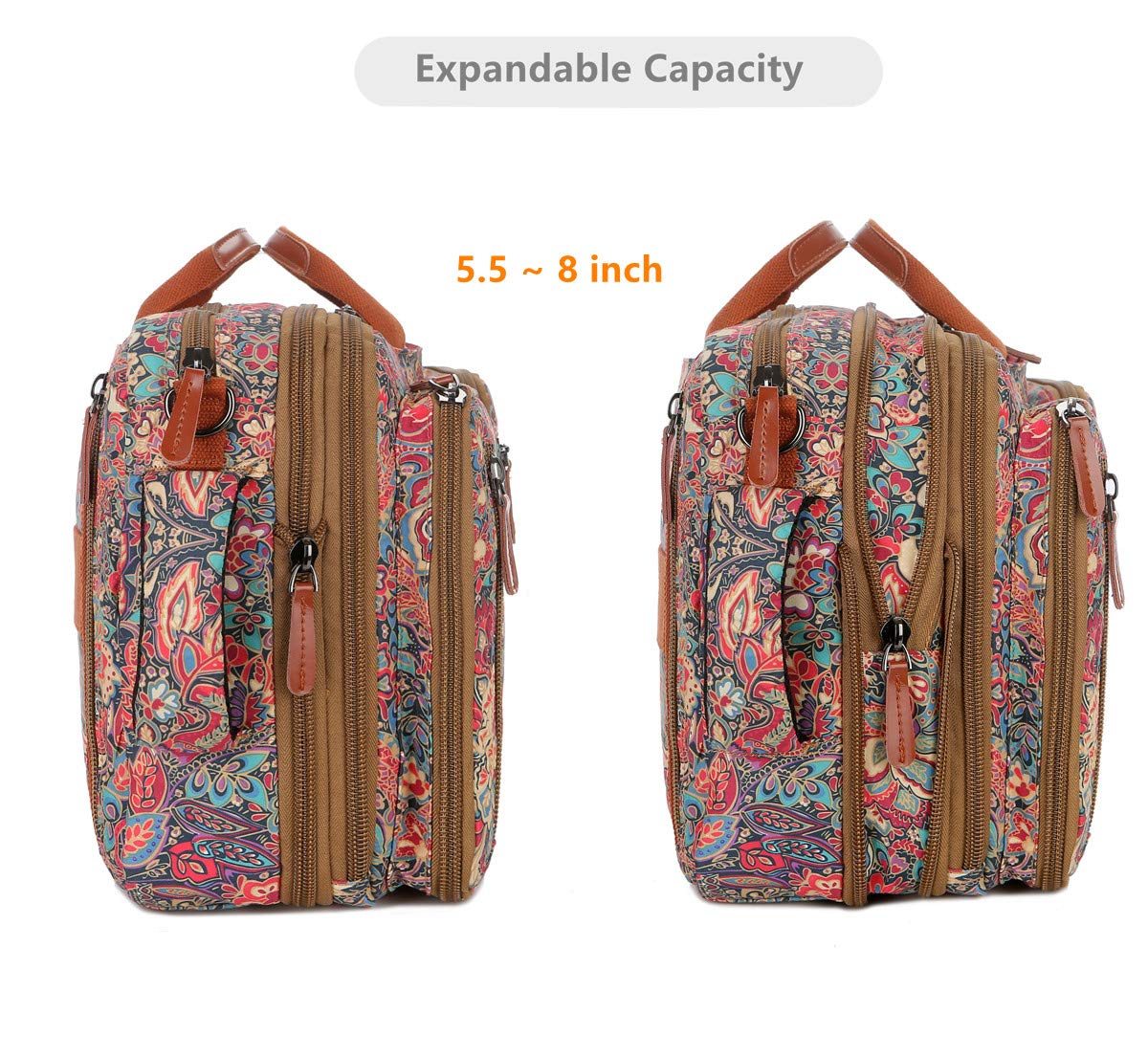 Baosha Convertible Backpack Briefcase 15.6 Inch Laptop Bag Case Outdoor Travel Backpack Hiking Rucksack for Women BC-04 (HS)
