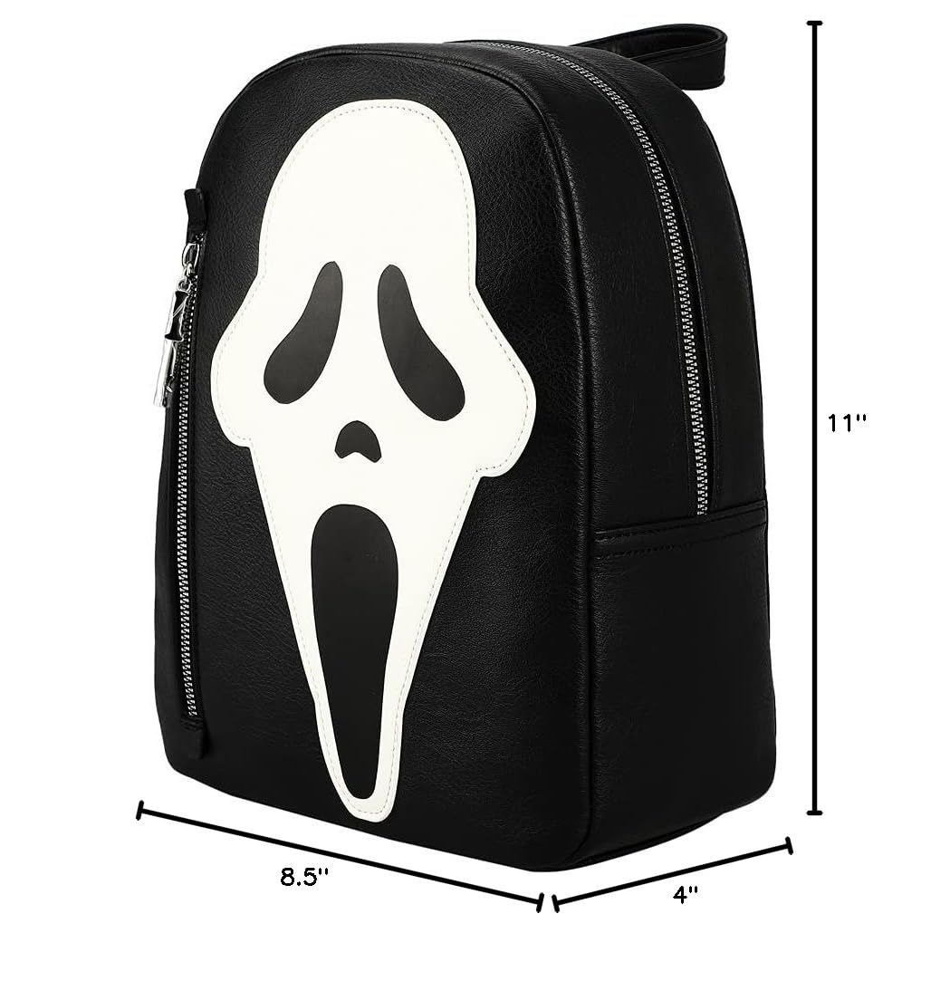 Glow in the Dark Scream Ghost Face Horror Movie Character Black Mini Backpack