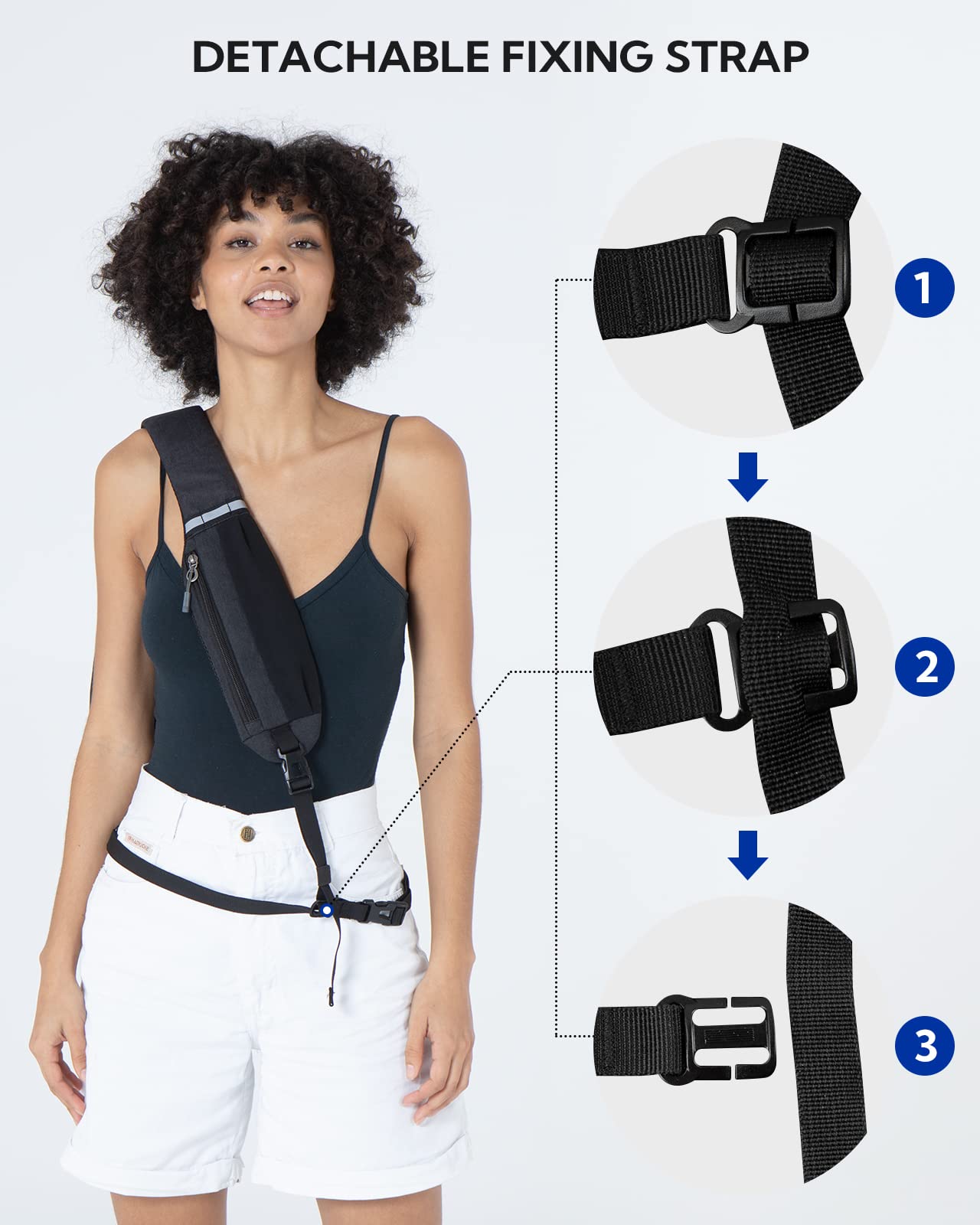 WATERFLY Sports Crossbody Sling Backpack Sling Bag Chest Bag Daypack for Cycling Hiking Running Men Women
