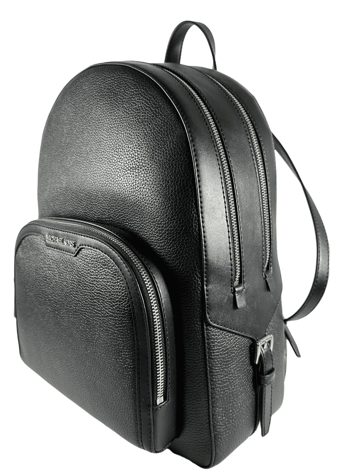 Michael Kors Jaycee Large 2 Zip Pocket Backpack Leather (Black)