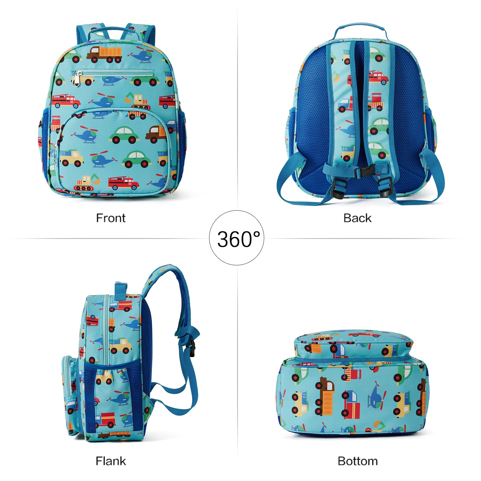 Telena Kids Backpack for Boys Girls, Cute Water Resistant Toddler Preschool Backpack with Adjustable Padded Straps, Pink Rainbow