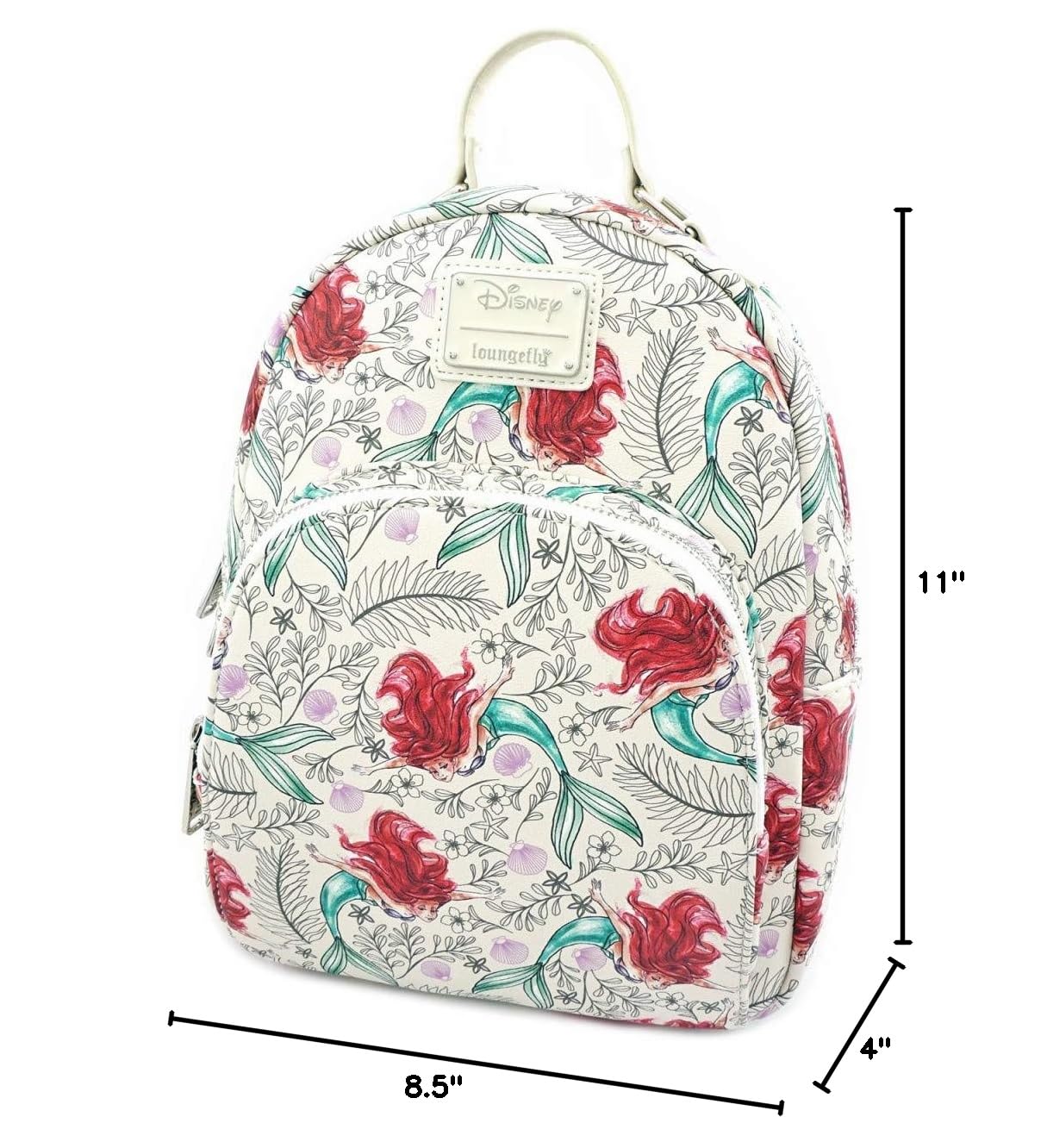 Loungefly The Little Mermaid Ariel Pattern Faux Leather Mini Standard