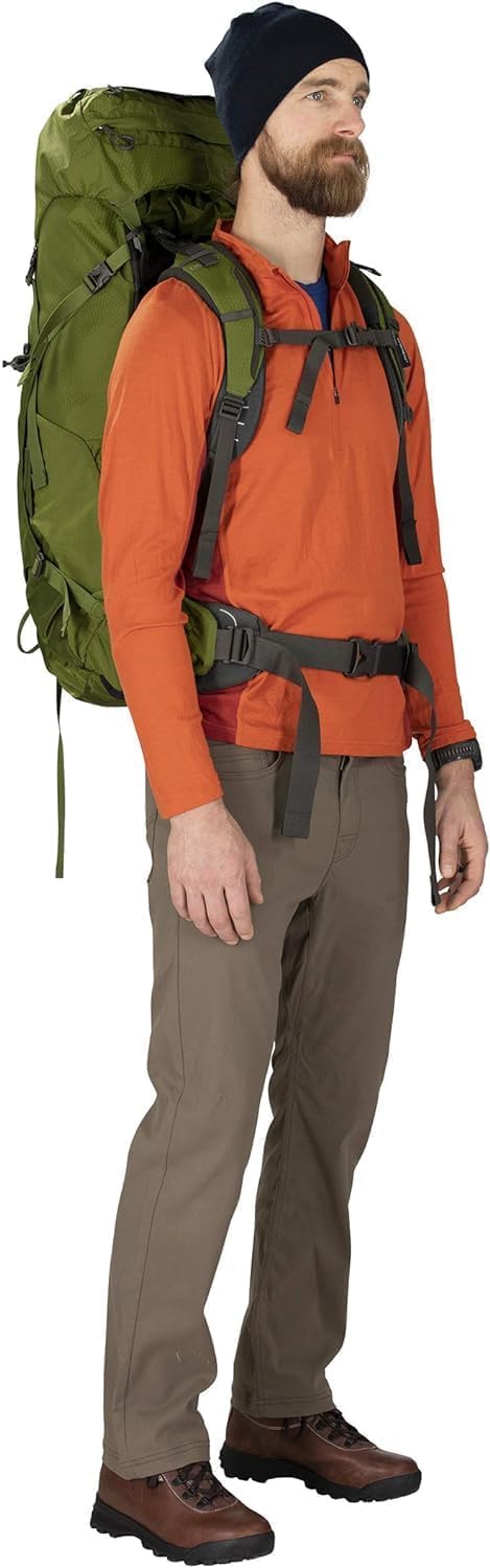 Osprey Aether 55 Men's Backpacking Backpack , Black, Large/X-Large