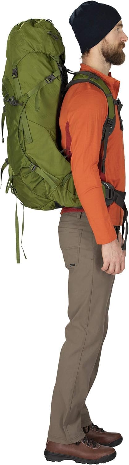 Osprey Aether 55 Men's Backpacking Backpack , Black, Large/X-Large