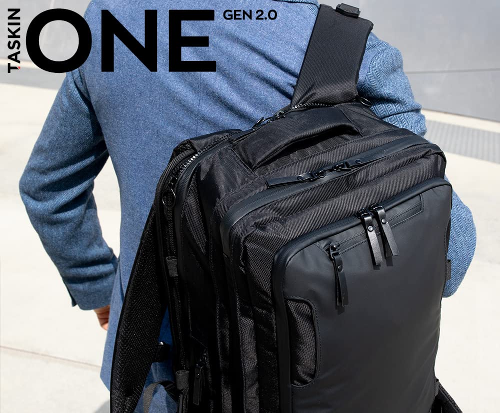 New | Carry-on Large Travel Backpack for Men | Double Expandable Convertible 20L/30L/40L | by Taskin San Francisco | Gen 3