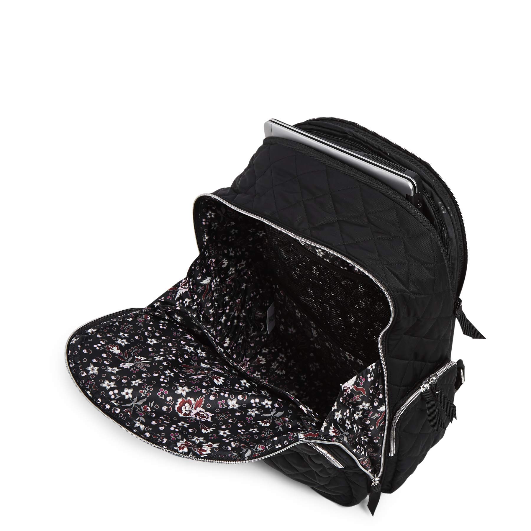 Vera Bradley womens Performance Twill Commuter Backpack Bookbag, Floating Plum Pansies, One Size US