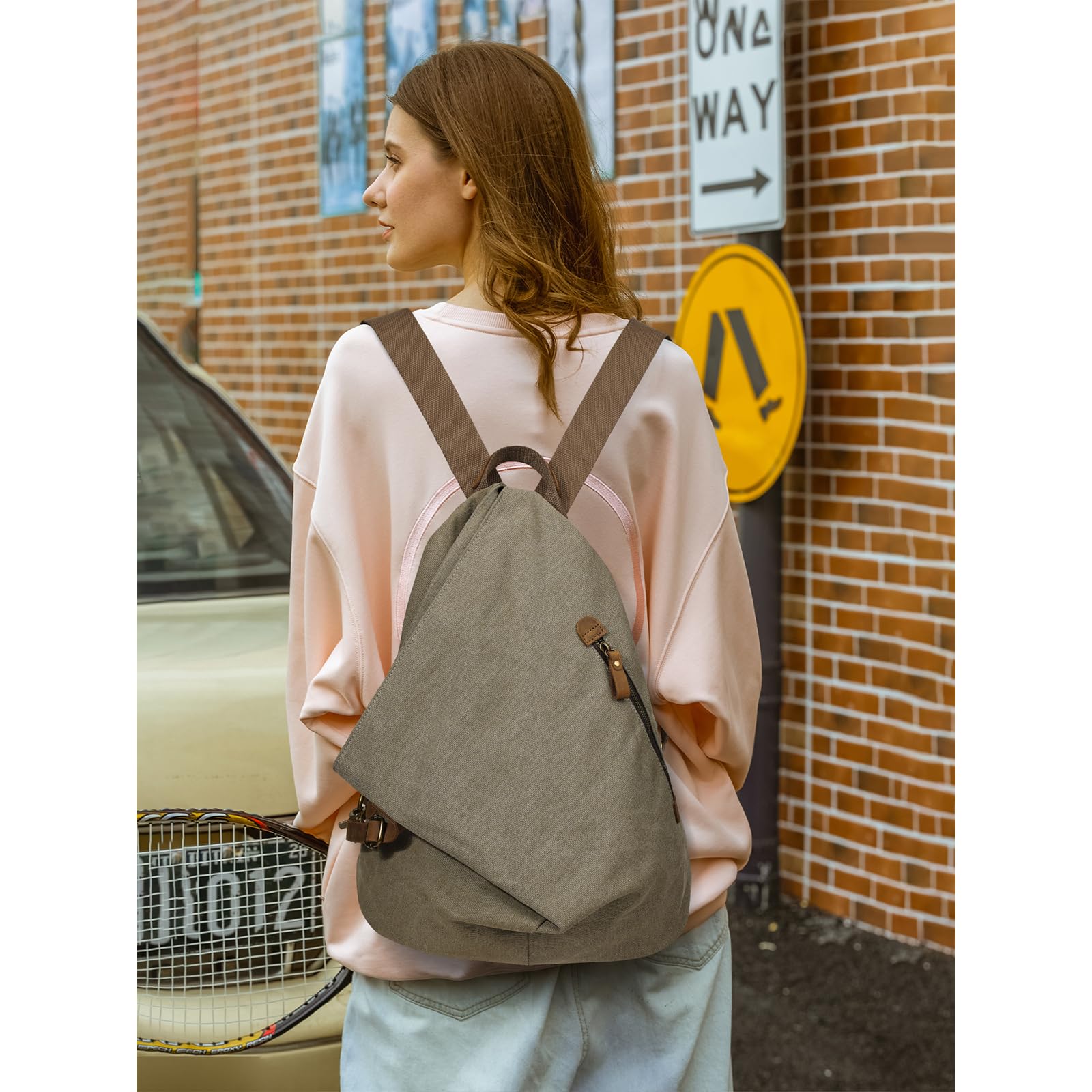Canvas Vintage Backpack β Large Casual Daypack Outdoor Travel Rucksack Hiking Backpacks for Men Women