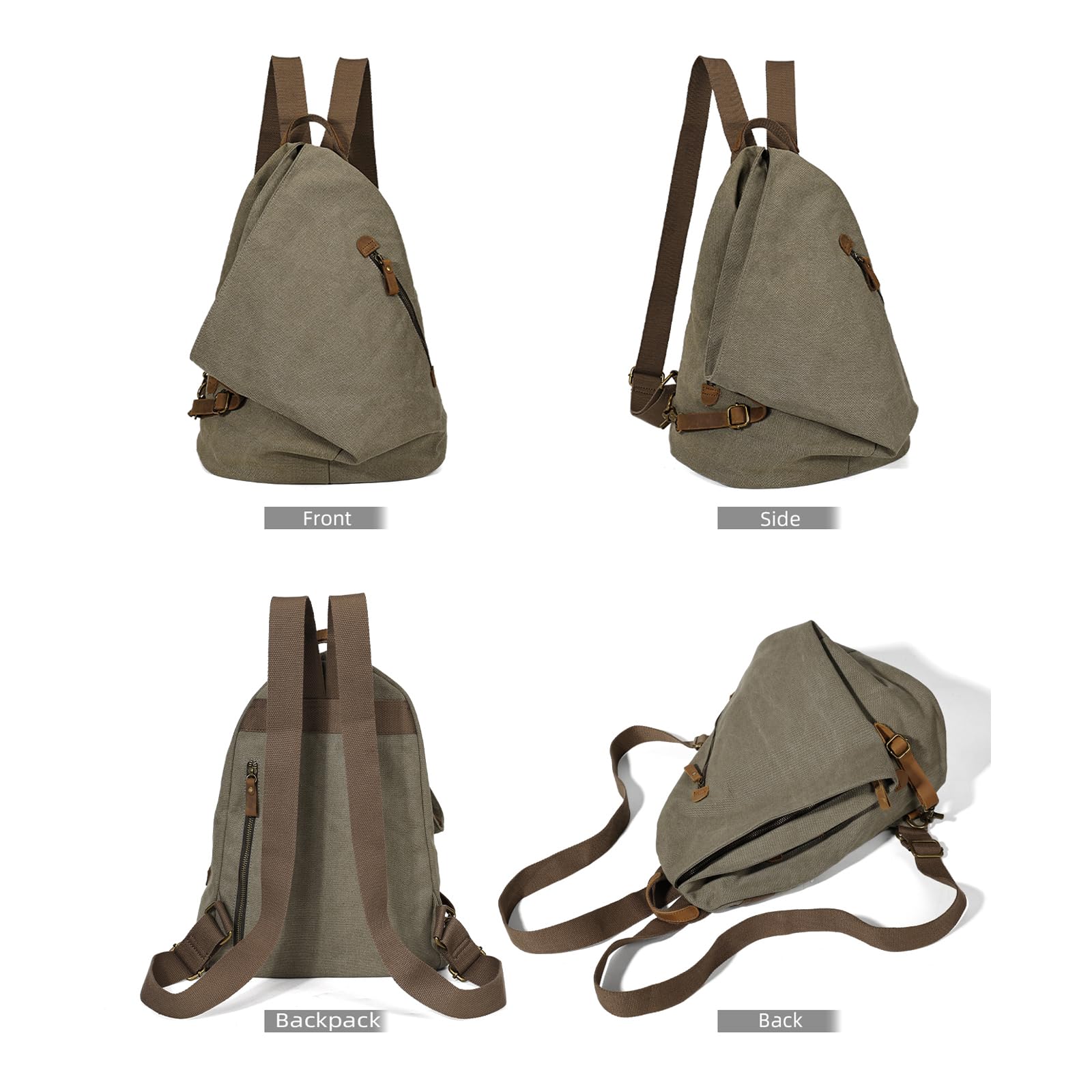 Canvas Vintage Backpack β Large Casual Daypack Outdoor Travel Rucksack Hiking Backpacks for Men Women