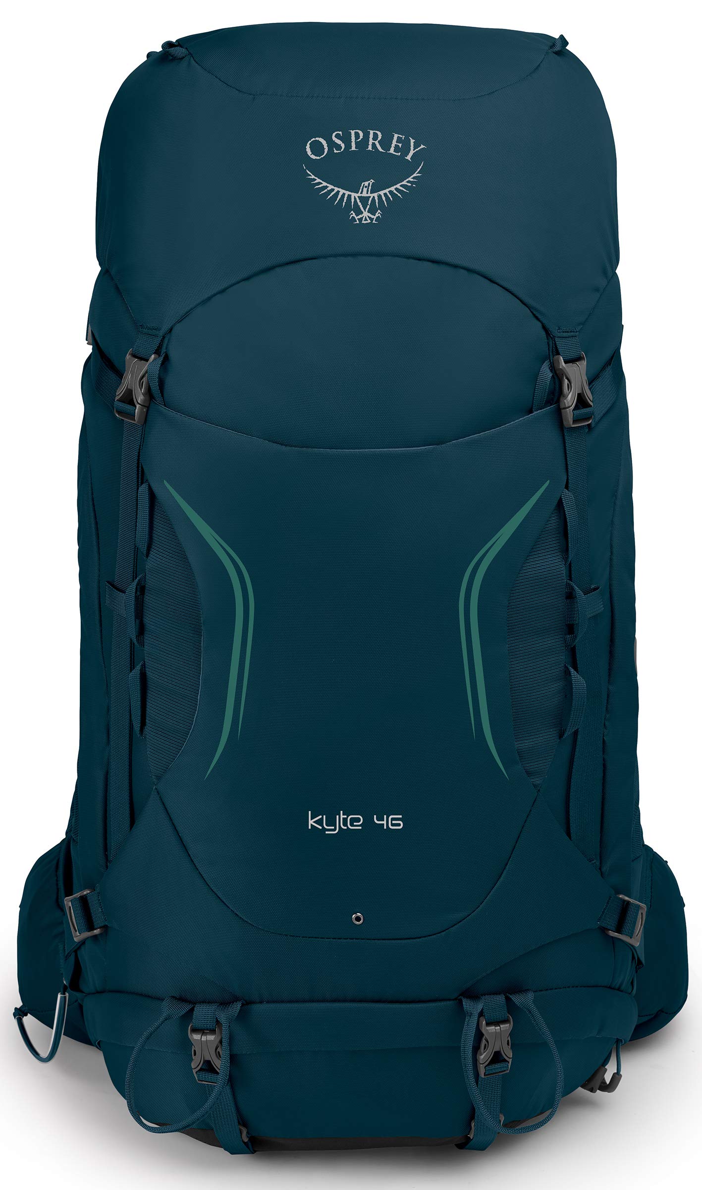 Osprey Kyte 46 Women's Backpacking Backpack, Ice Lake Green, X-Small/Small