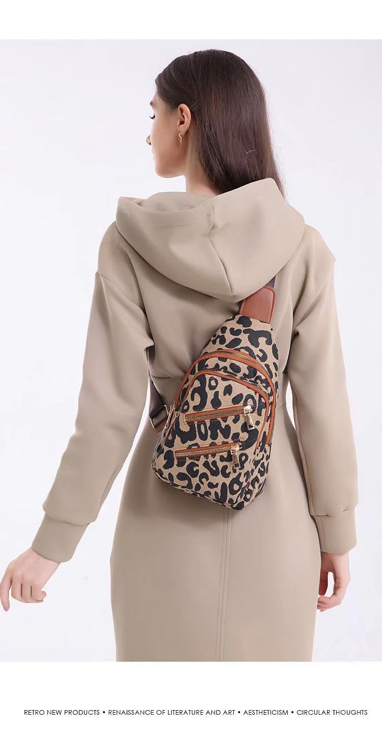 Multipurpose Leather Sling Bag, Shoulder Sling Bag, Crossbody Sling Backpack for Women, Fits 7.9 inch Tablet