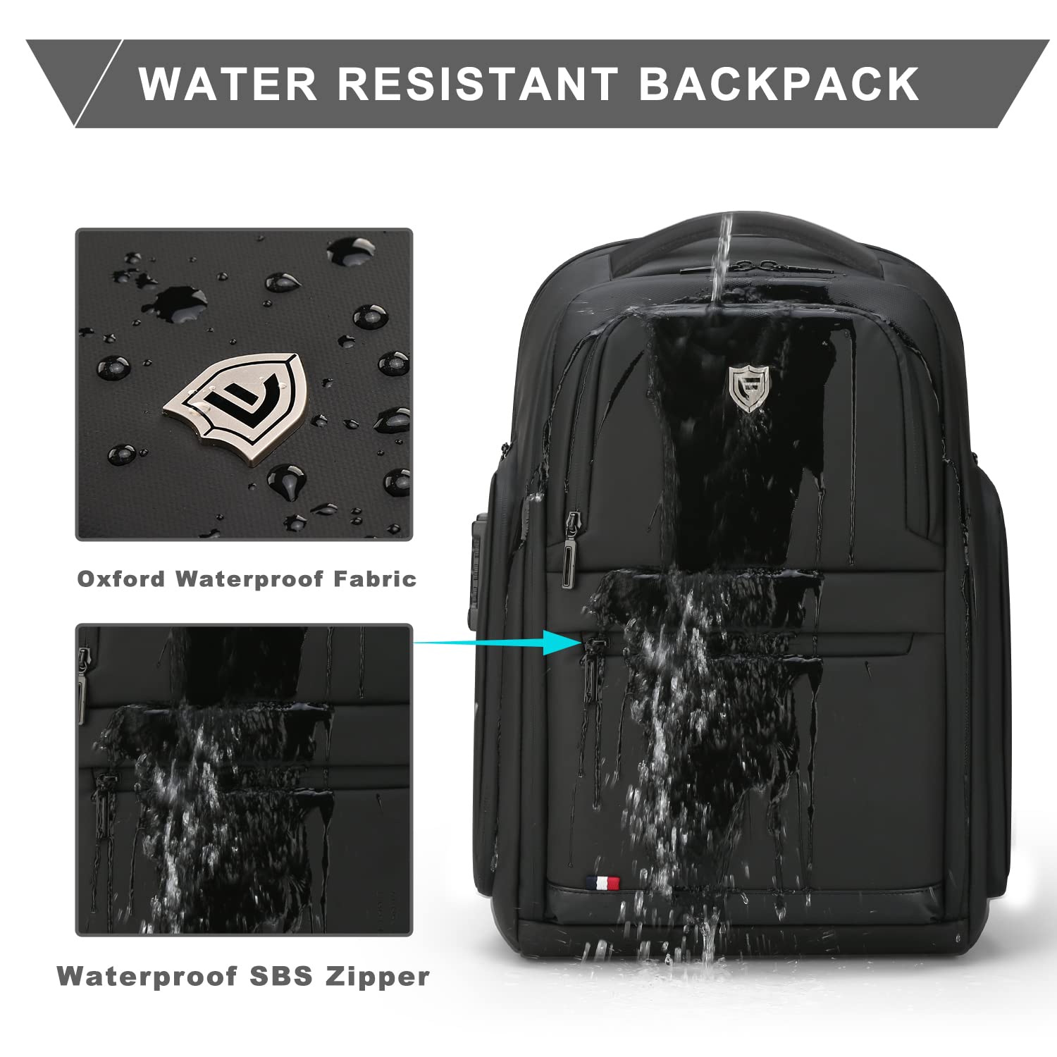 FENRUIEN Business Travel Backpack for Men, fit 15.6" Laptop Backpack, Waterproof Backpack with USB Charging Port, Anti-Theft luggage Backpack with TSA Lock, Daypack Backpack for College/School
