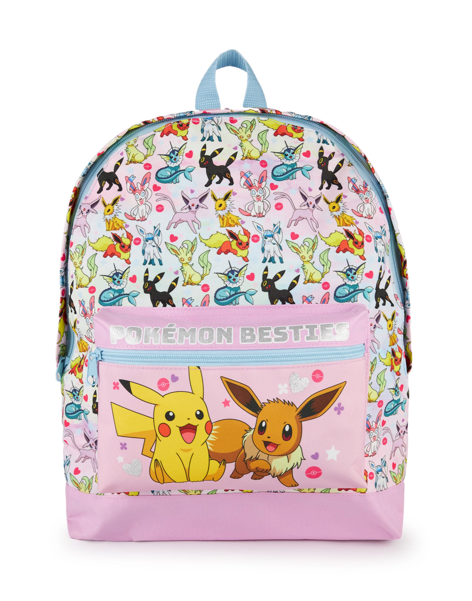 Pokemon Backpack Pikachu Eevee Besties Pink Glitter Bag