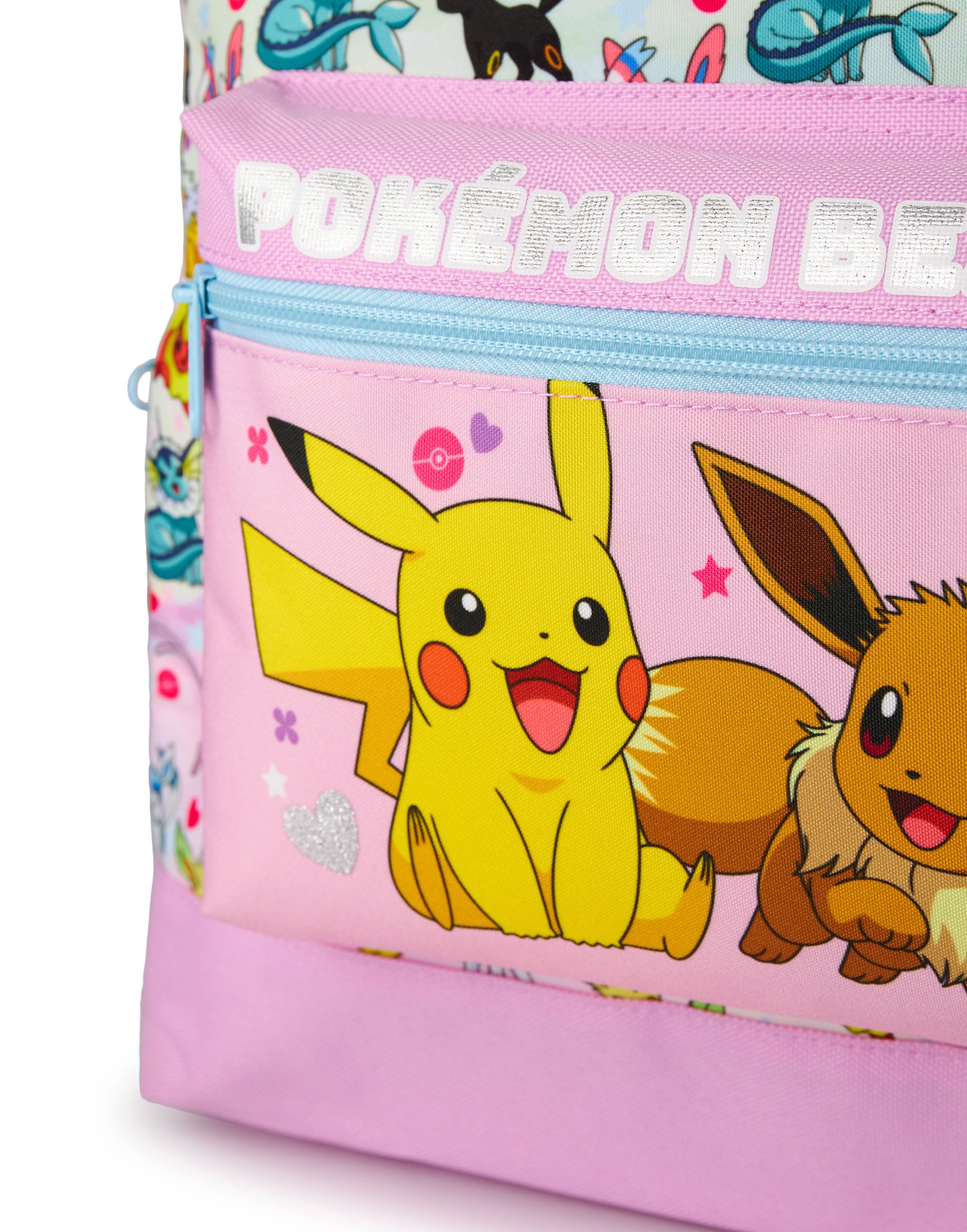 Pokemon Backpack Pikachu Eevee Besties Pink Glitter Bag