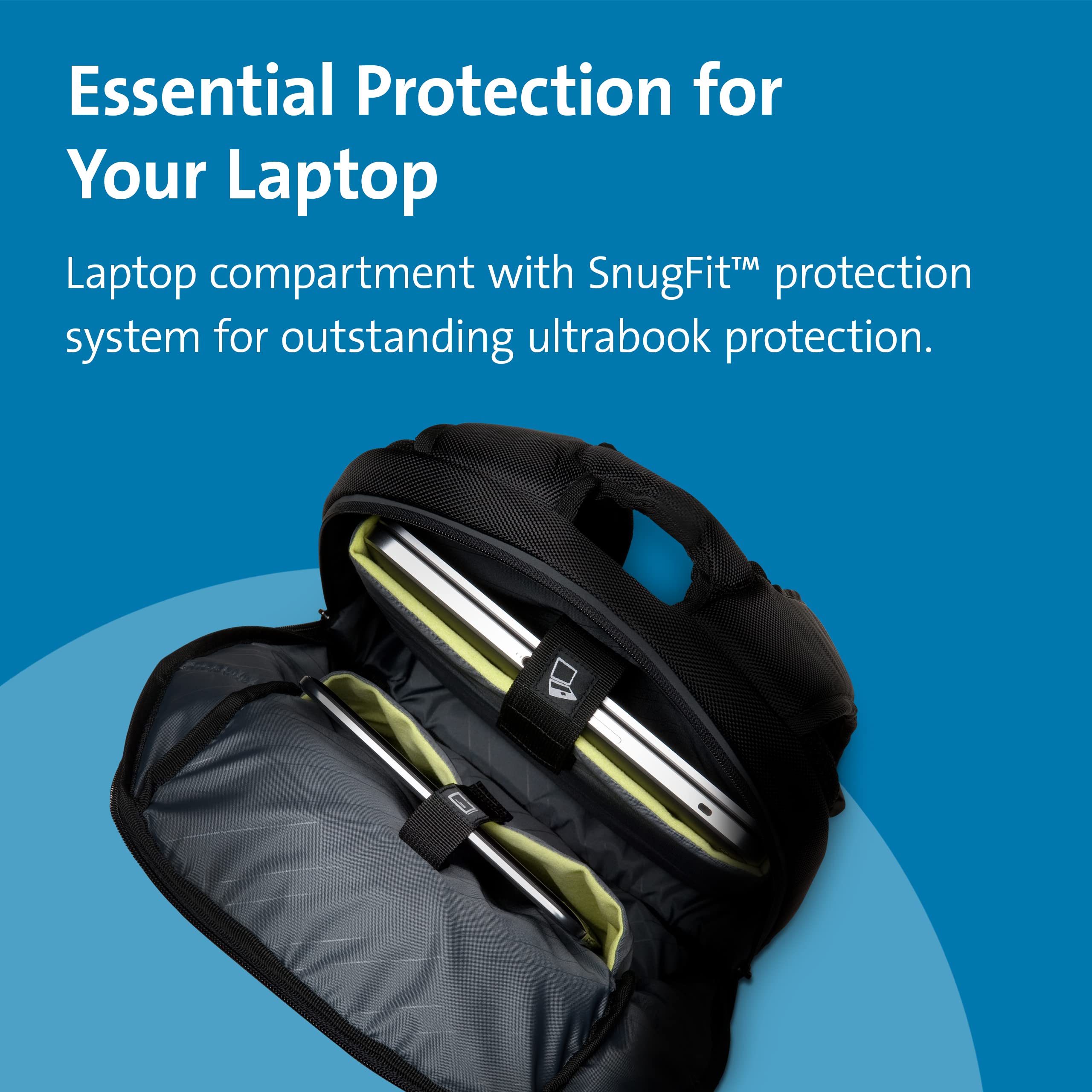 Kensington Triple Trek Slim Backpack for MacBooks, Chromebooks, Tablets & Ultrabooks up to 13-Inch-14-Inch (K62591AM), Black