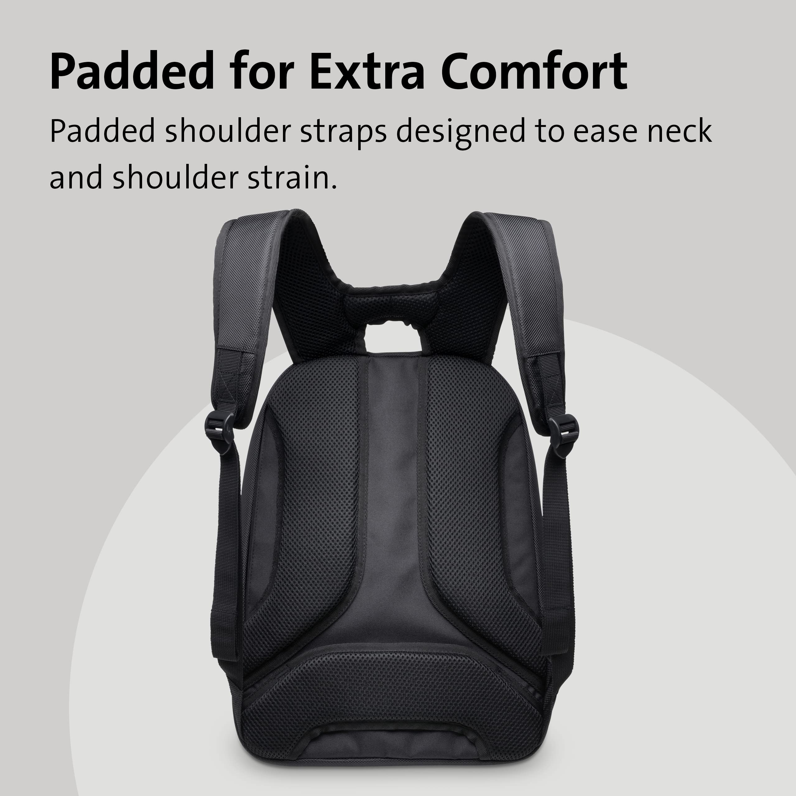 Kensington Triple Trek Slim Backpack for MacBooks, Chromebooks, Tablets & Ultrabooks up to 13-Inch-14-Inch (K62591AM), Black