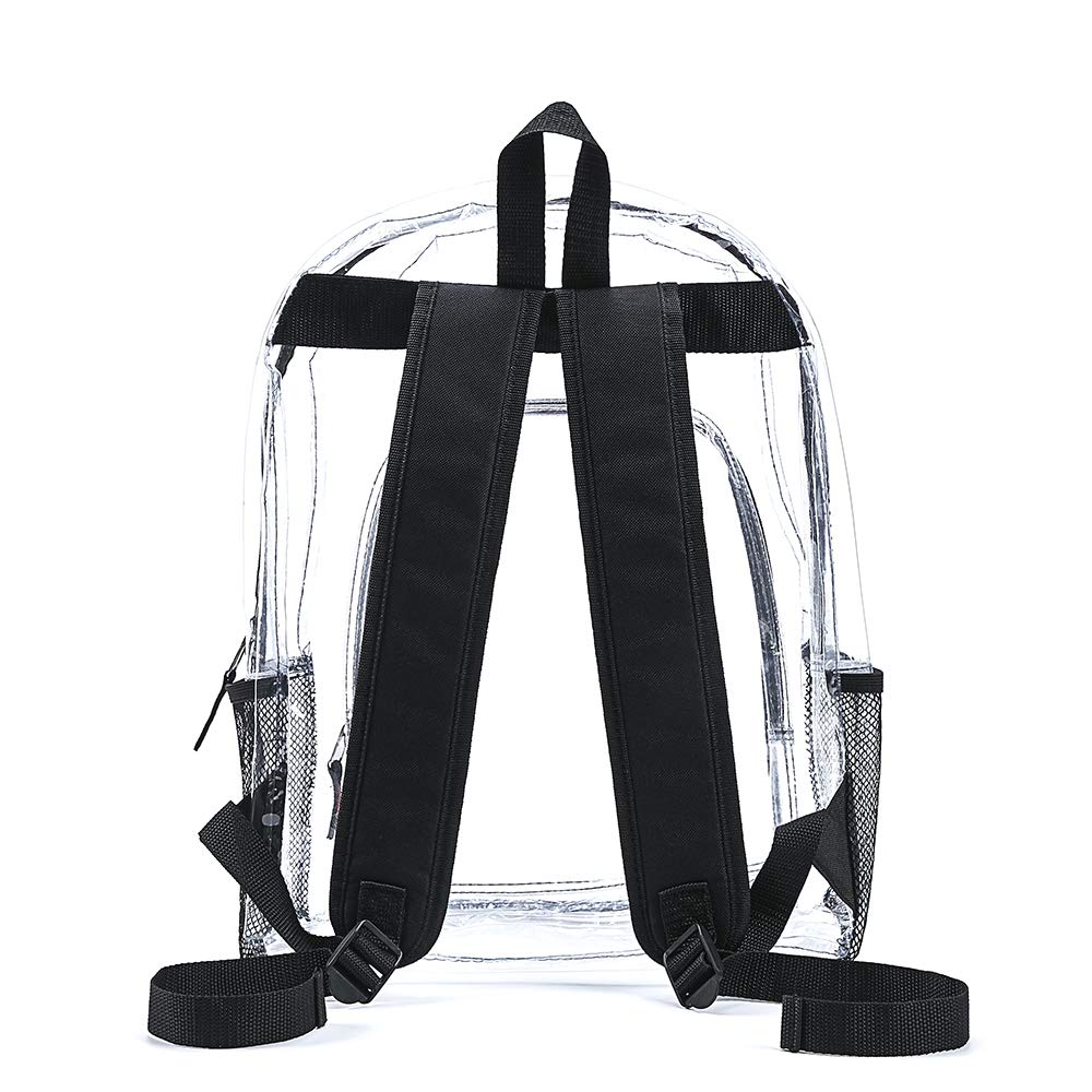 Heavy Duty Clear Backpack, Large Transparent Clear Bookbag, See Through Backpack for College, Work, Security Travel & Sports