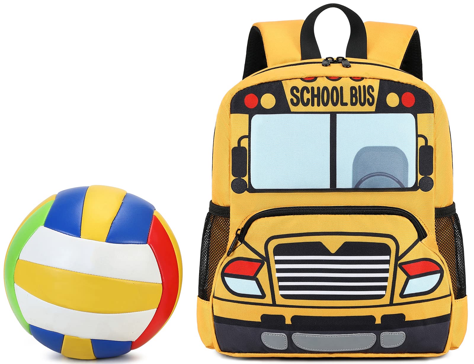 Toddler Backpack Boy Girls Preschool School Bus Bookbag Kindergarten 3D Daycare Bags Lunch Box