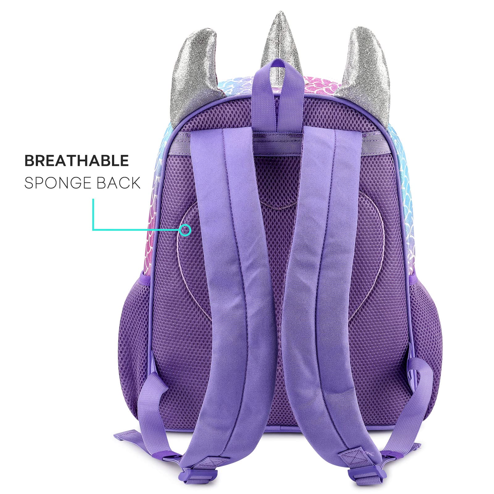 mibasies Kids Unicorn Backpack for Girls Rainbow School Bag (Rainbow Glitter)