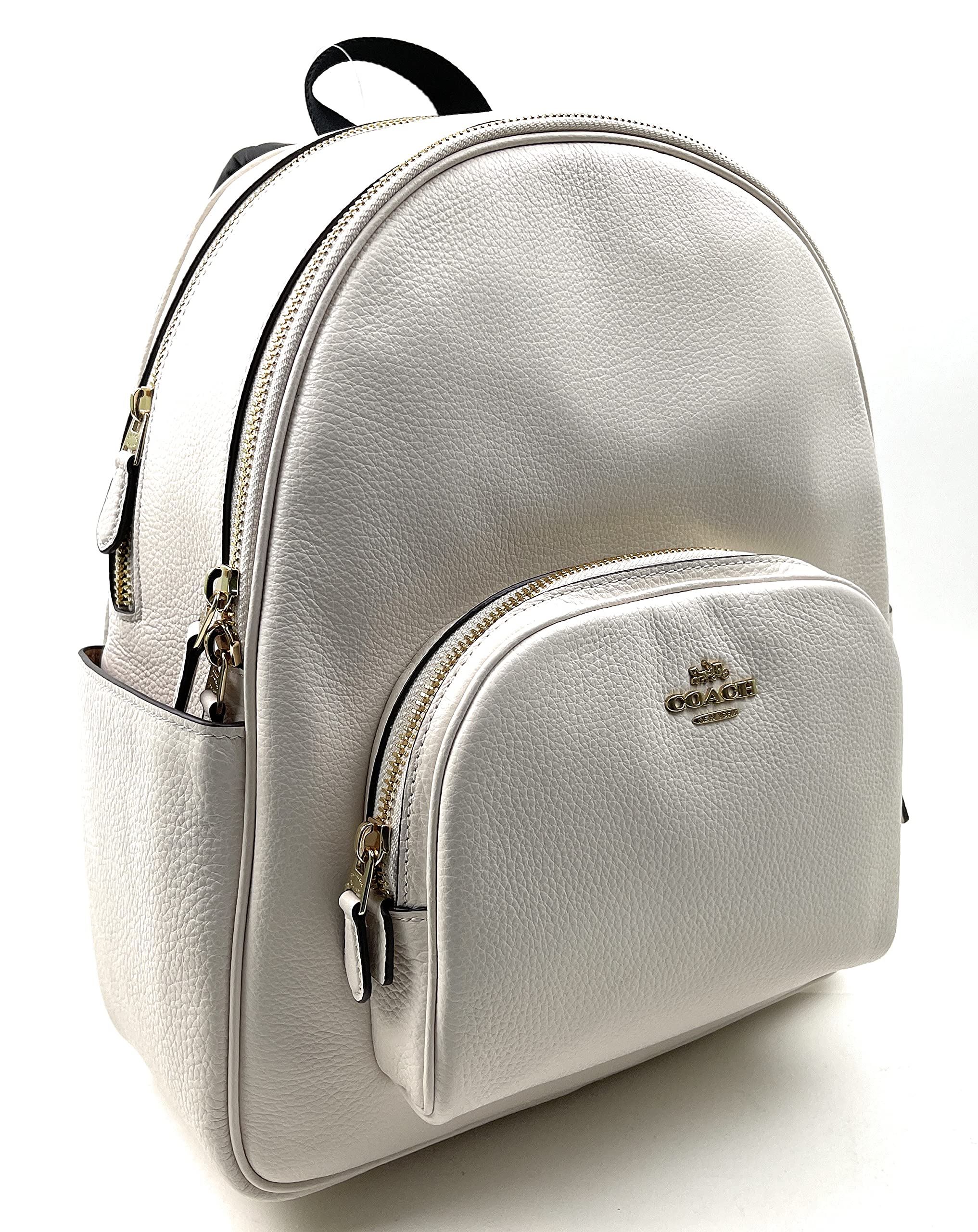 Coach Women's Court Backpack In Soft Pebbled Leather (IM/Chalk)