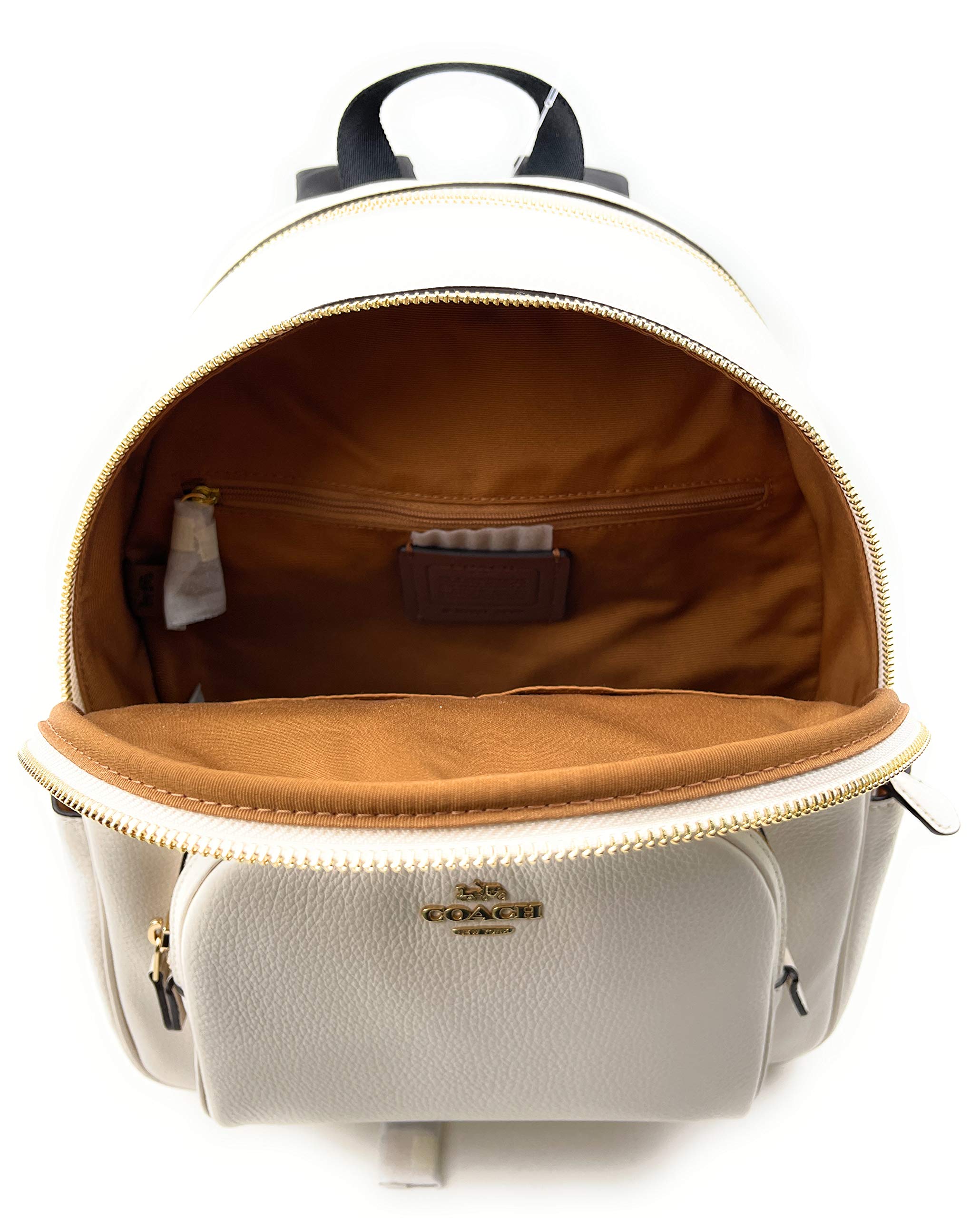 Coach Women's Court Backpack In Soft Pebbled Leather (IM/Chalk)