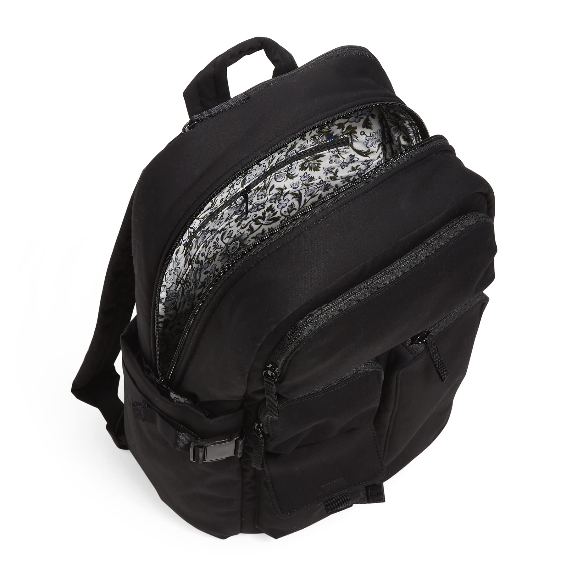 Vera Bradley womens Cotton Utility Large Backpack Bookbag, Prairie Paisley - Recycled Cotton, One Size US