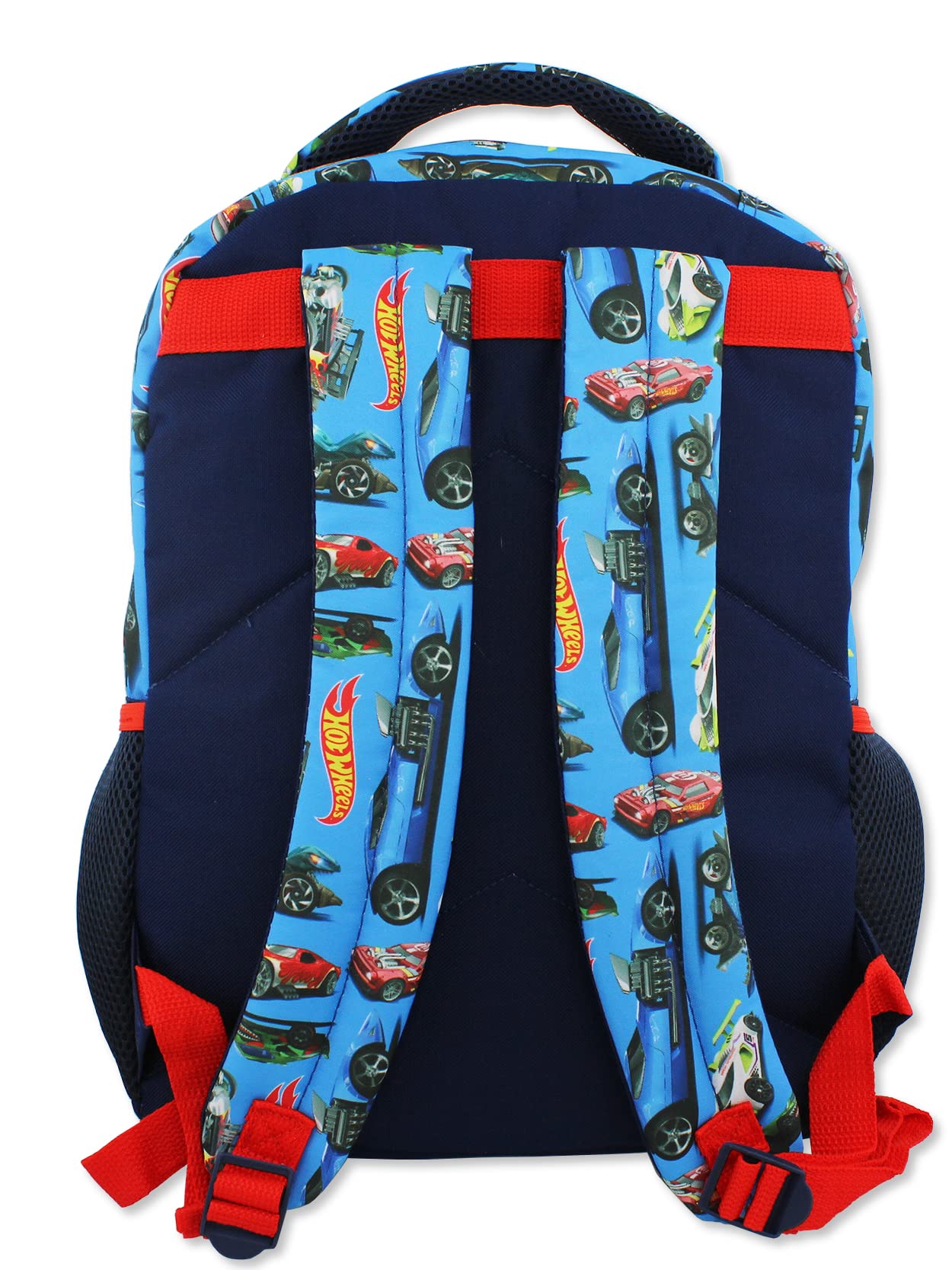 Hot Wheels Race Car Boys 16 Inch School Backpack (One Size, Blue)