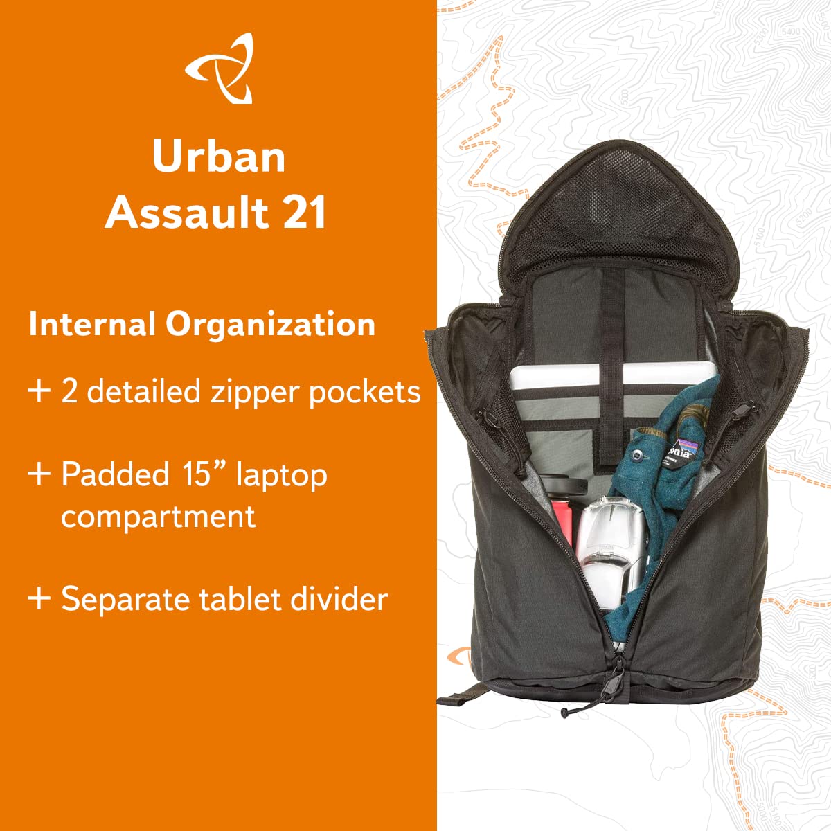 Mystery Ranch Urban Assault 21 Backpack - Inspired by Military Rucksacks, Black, 21L