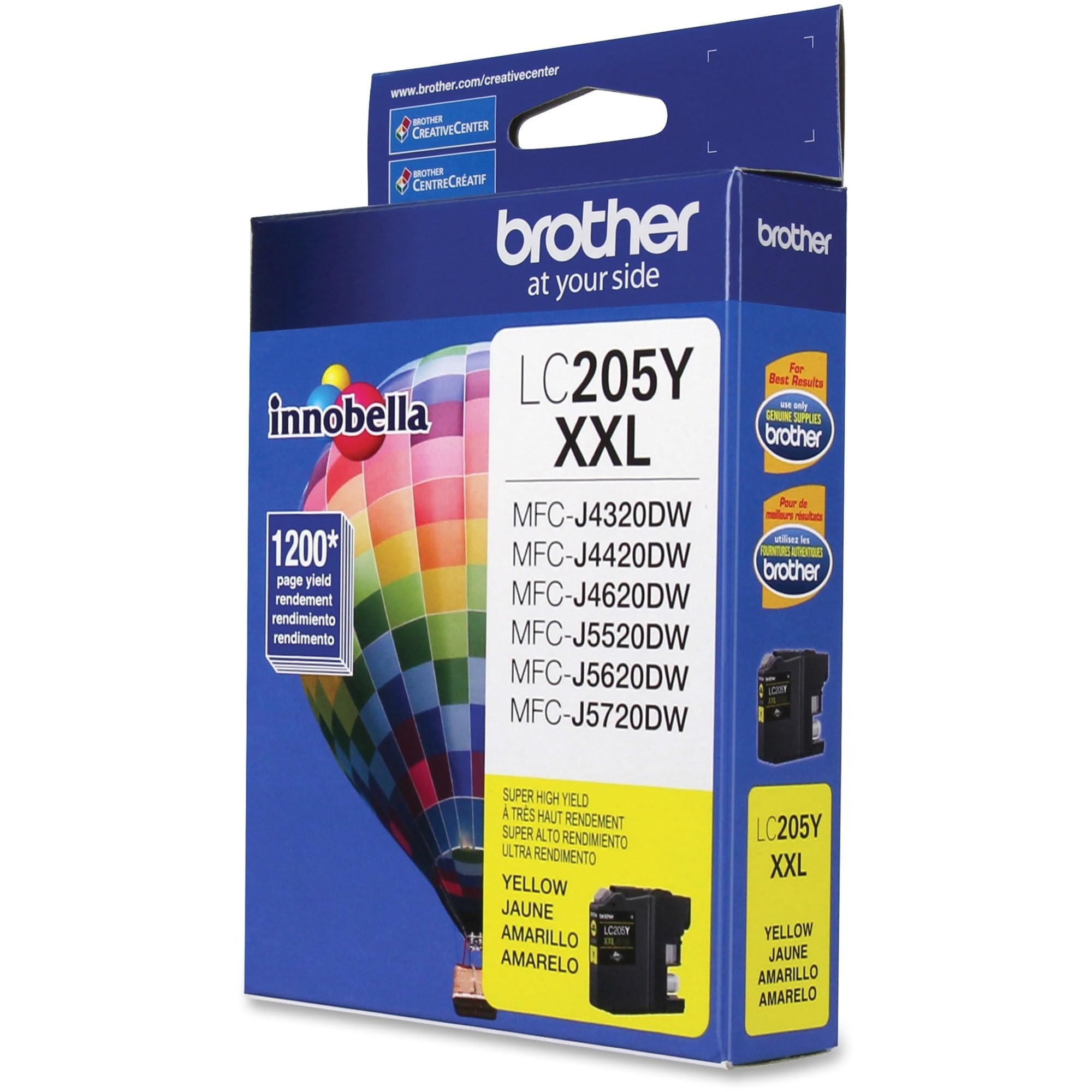 Brother Printer LC205Y Super High Yield Ink Cartridge, Yellow