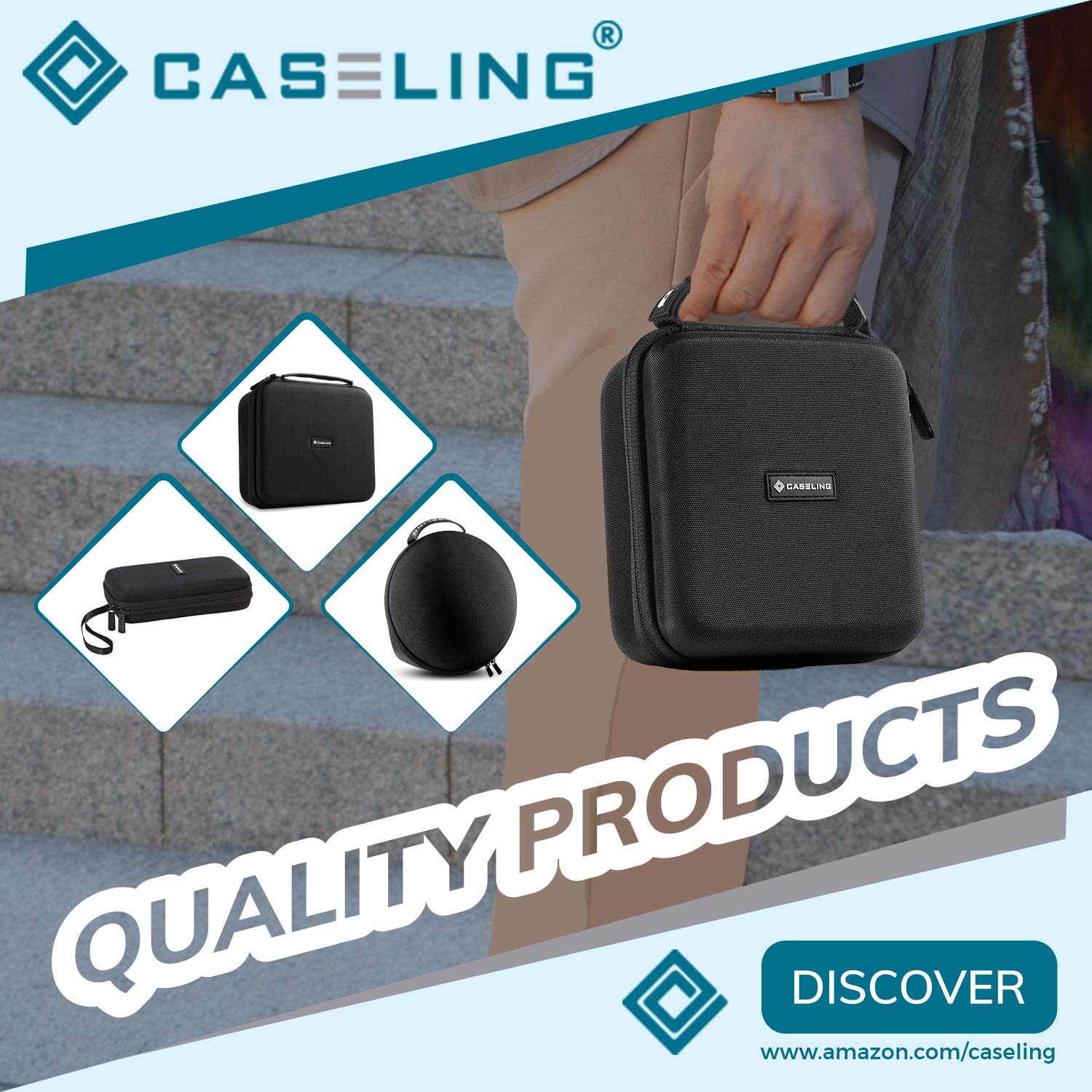 Caseling Hard Case Fits Brady BMP21 Plus Handheld Label Printer with Rubber Bumpers Storage Carrying Pouch Bag