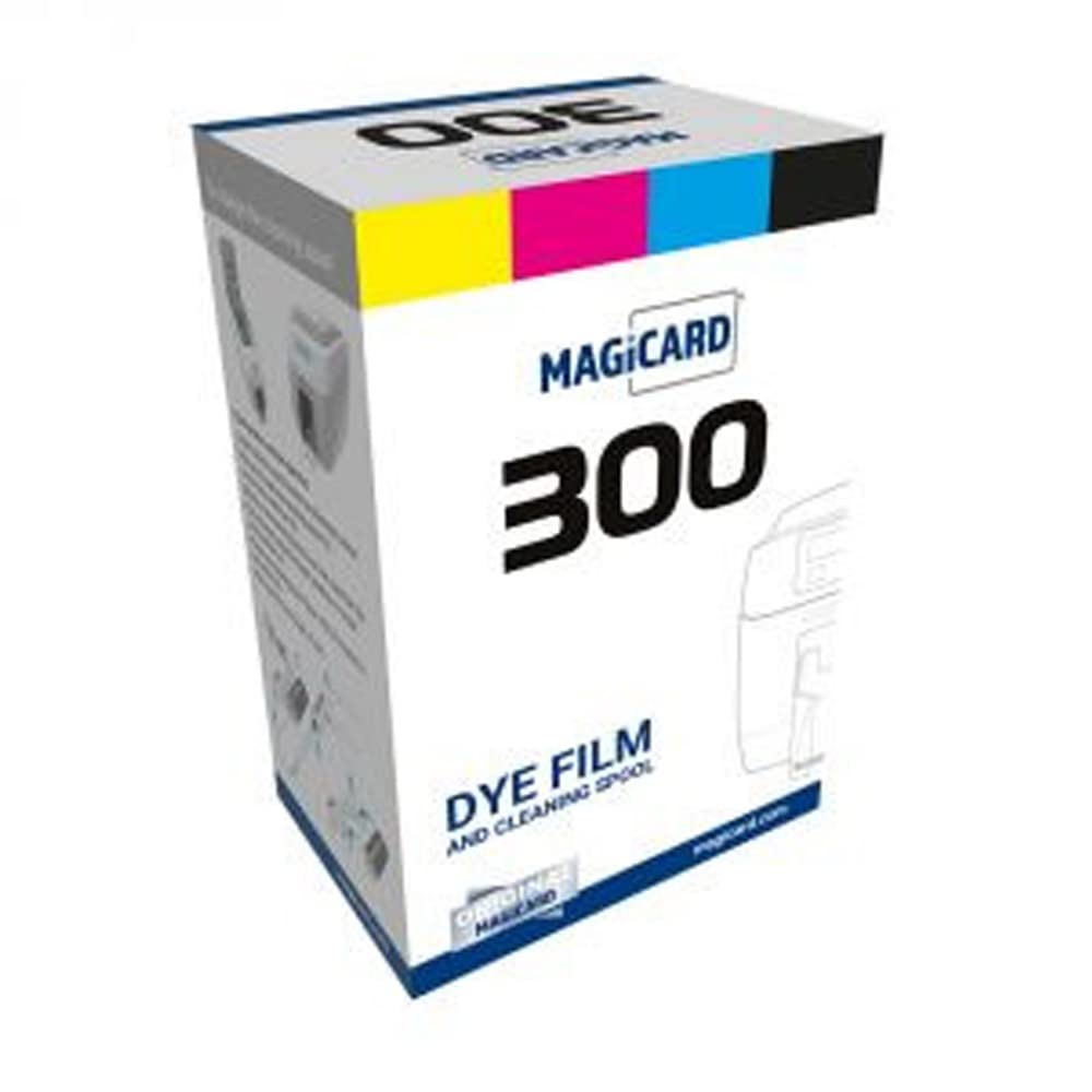 Magicard MC300YMCKO Color Ribbon, for Model 300 Printer - 300 Prints with 100 Quantity Card Imaging Brand CR80 30 Mil PVC Cards