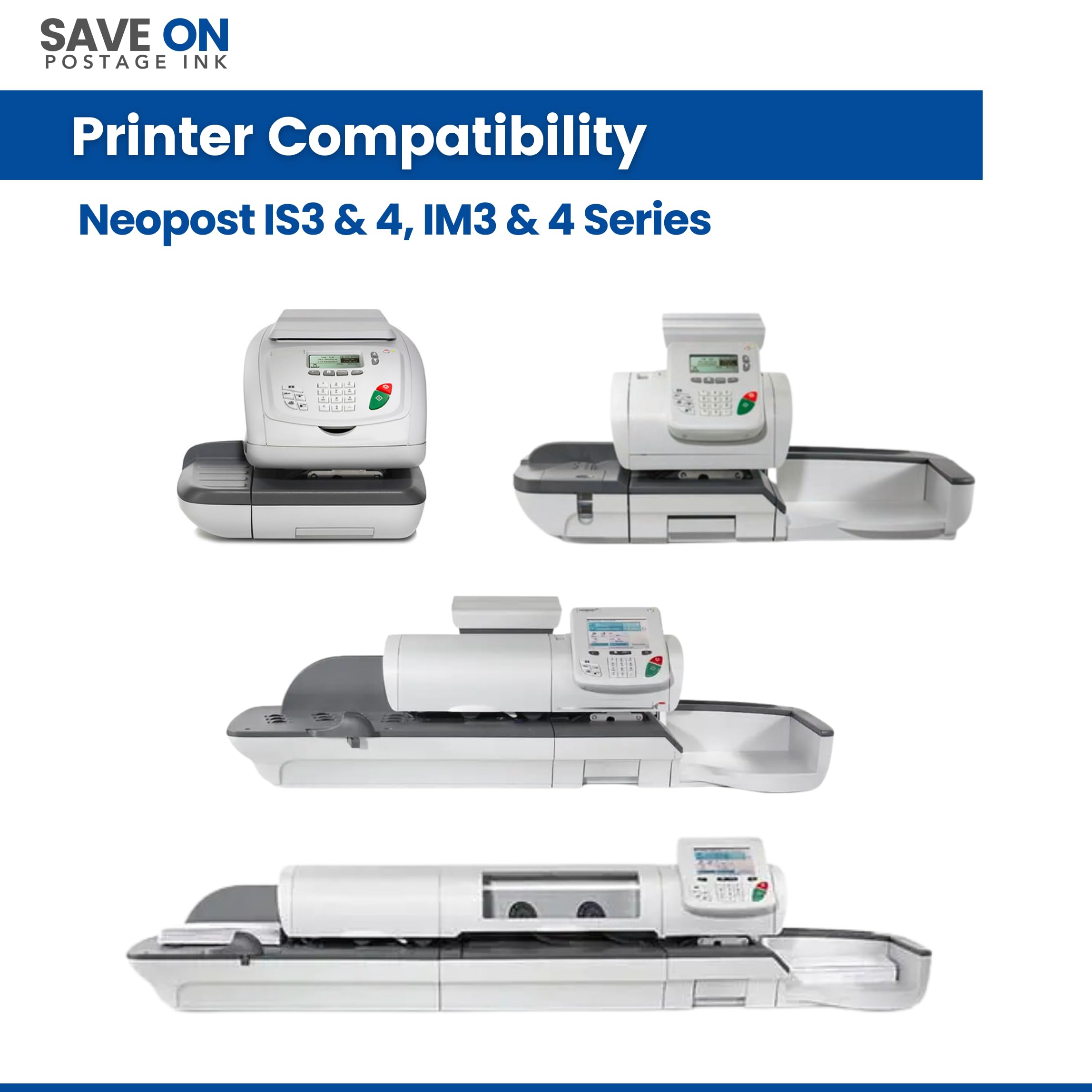 New Compatible ISINK34 Quadient Neopost Compatible Ink Cartridge for IM 3, IM4, IS3 & 4 Series Mailing Machines - Manufactured w/ New Components