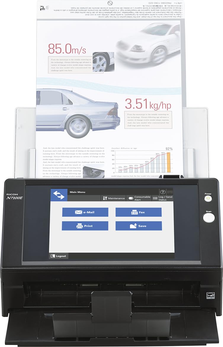 Fujitsu N7100E Network Scanner with Large Touch Screen