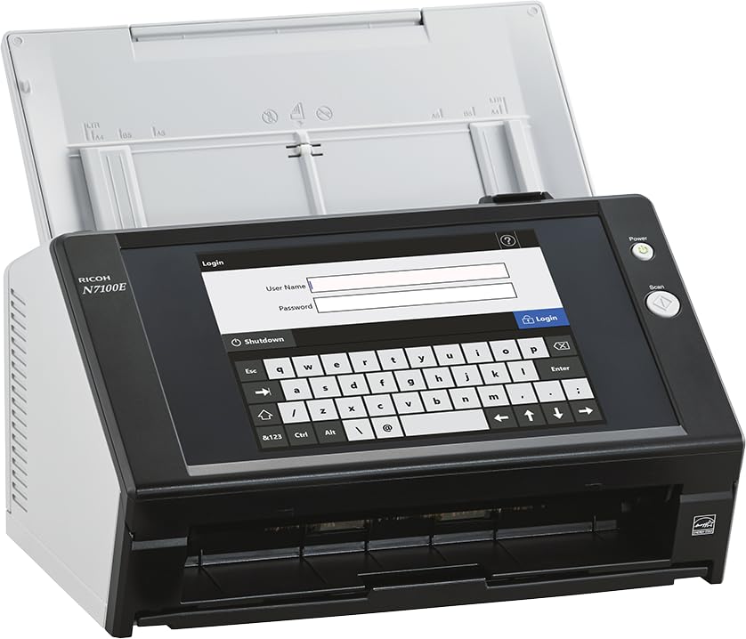Fujitsu N7100E Network Scanner with Large Touch Screen