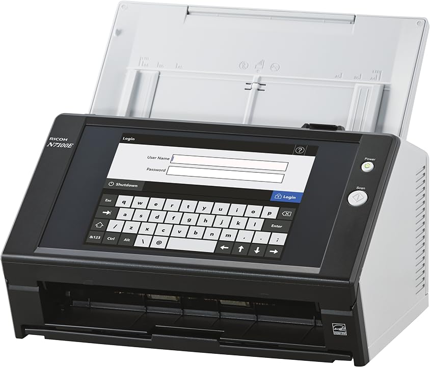 Fujitsu N7100E Network Scanner with Large Touch Screen