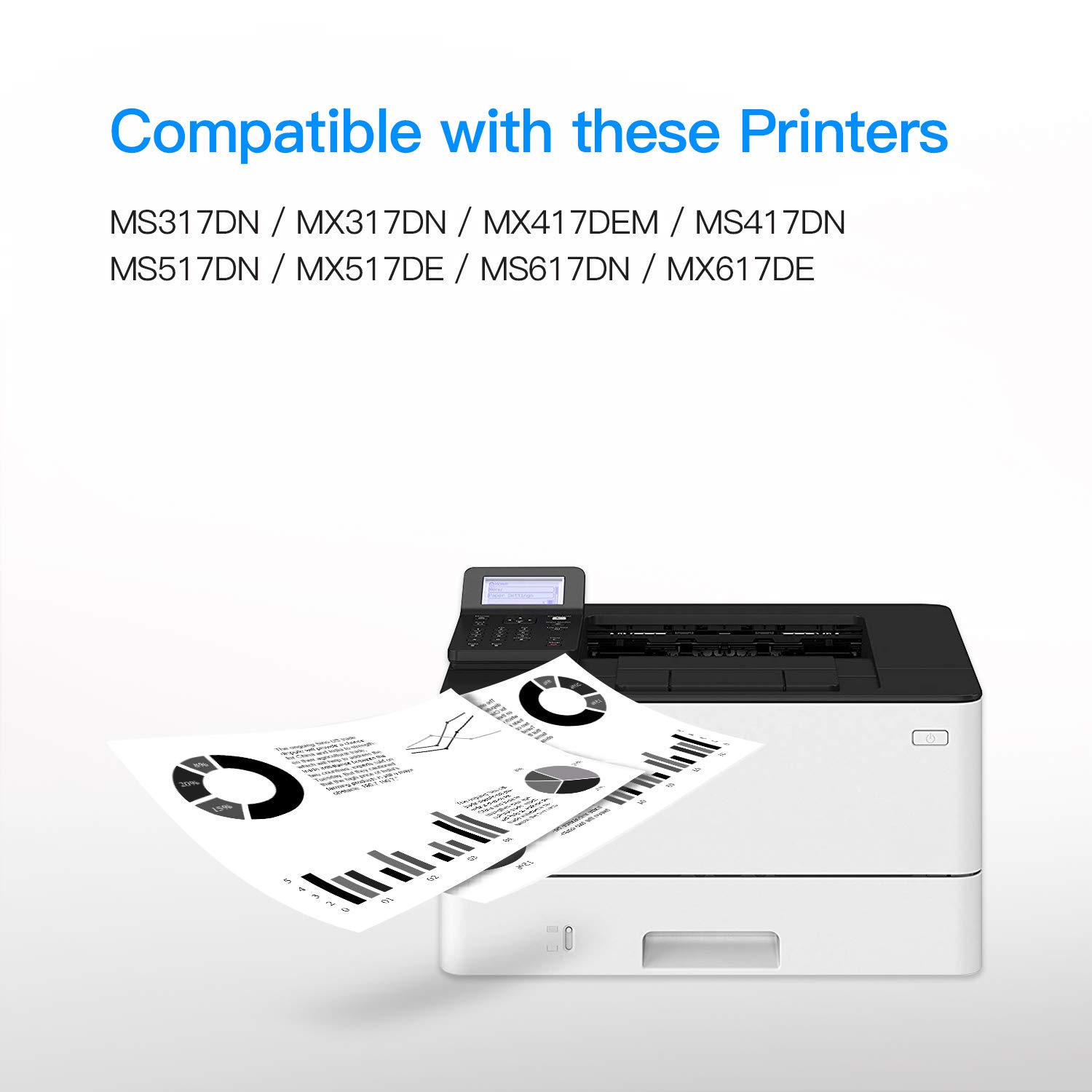 LxTek Compatible Toner Cartridge Replacement for Lexmark 51B1000 to use with MS417DN MS317DN MS517DN MS617DN MX517DE MX617DE MX317DN MX417DE Printers (Black, 1 Pack)