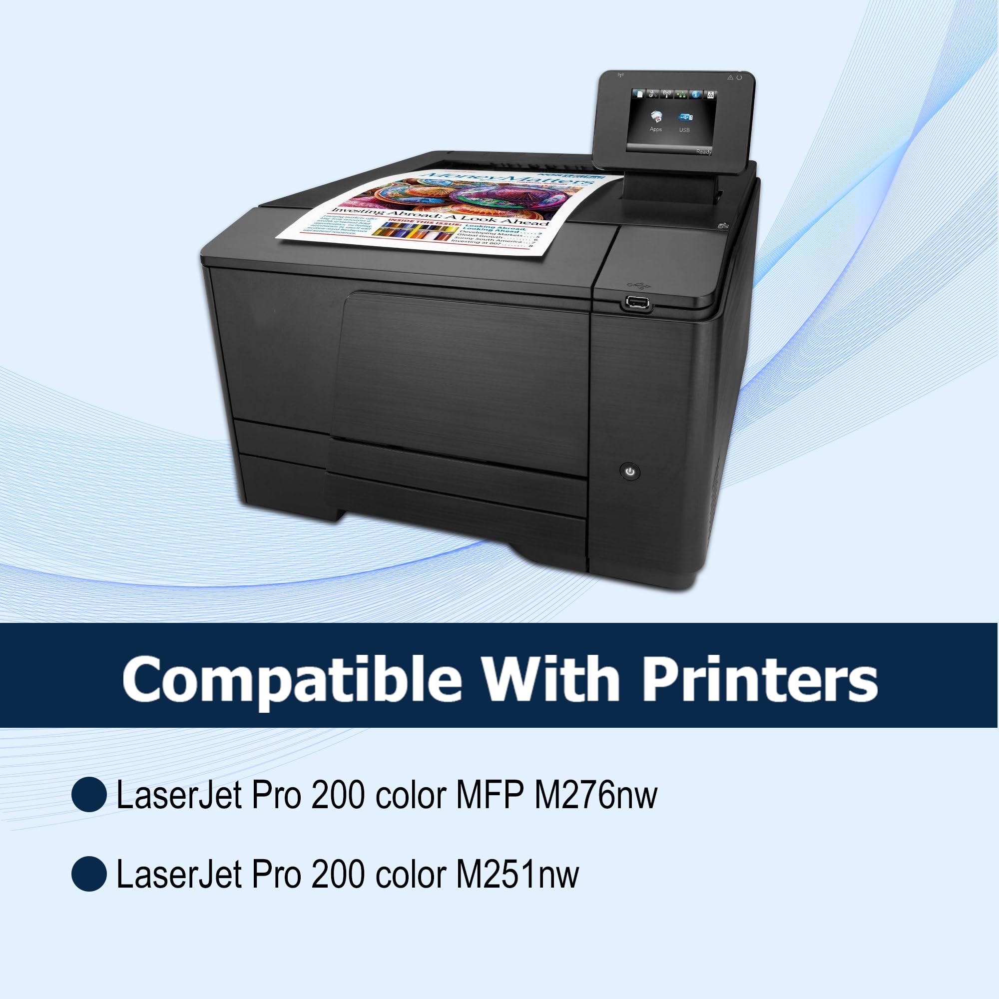 2 Pack 131X Black High-Yield Toner Cartridge Works with HP Laserjet Pro 200 Color M251nw M251n M251 M276n M276nw Printer Ink CF210X