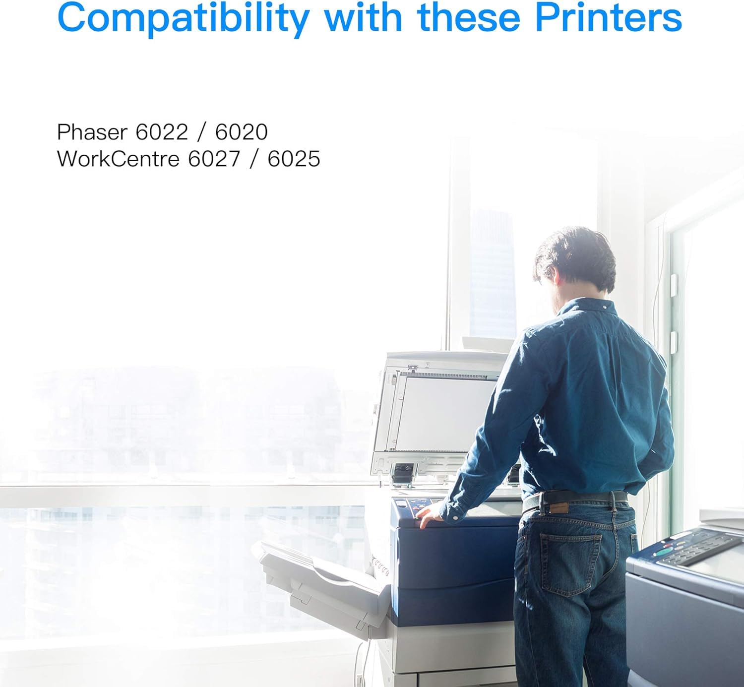 LxTek Remanufactured Toner Cartridge Replacement for Xerox WorkCentre 6027 6025, Phaser 6022 6020 Printer(2 Black 106R02759), High Yield