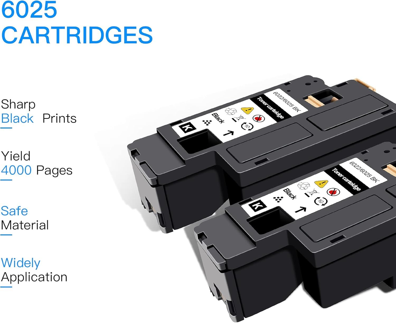 LxTek Remanufactured Toner Cartridge Replacement for Xerox WorkCentre 6027 6025, Phaser 6022 6020 Printer(2 Black 106R02759), High Yield