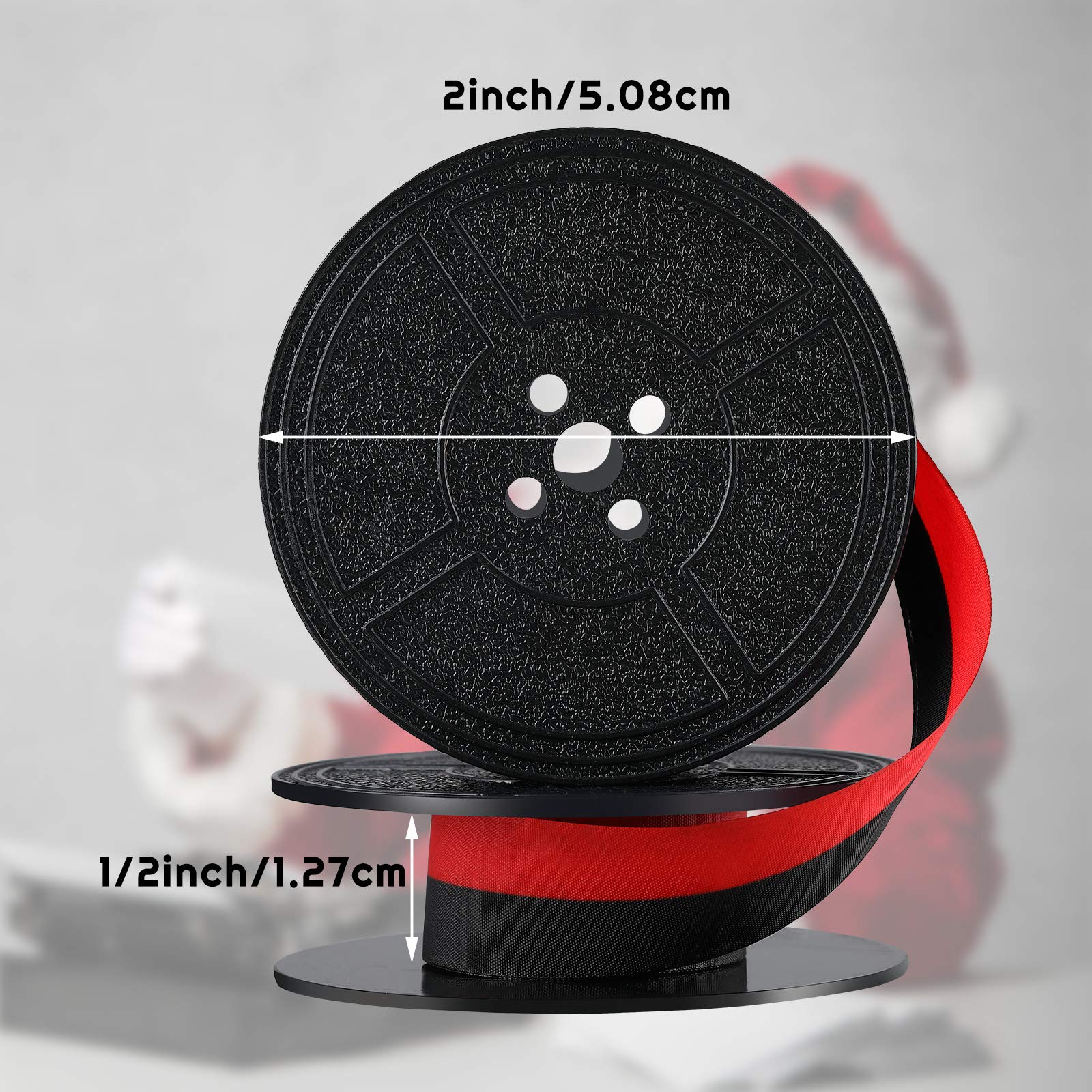 Jecery 2 Pairs Universal Typewriter Ribbon Twin Spool Typewriter Ribbon Red and Black Twin Spool Replacement Pack for Most Typewriter