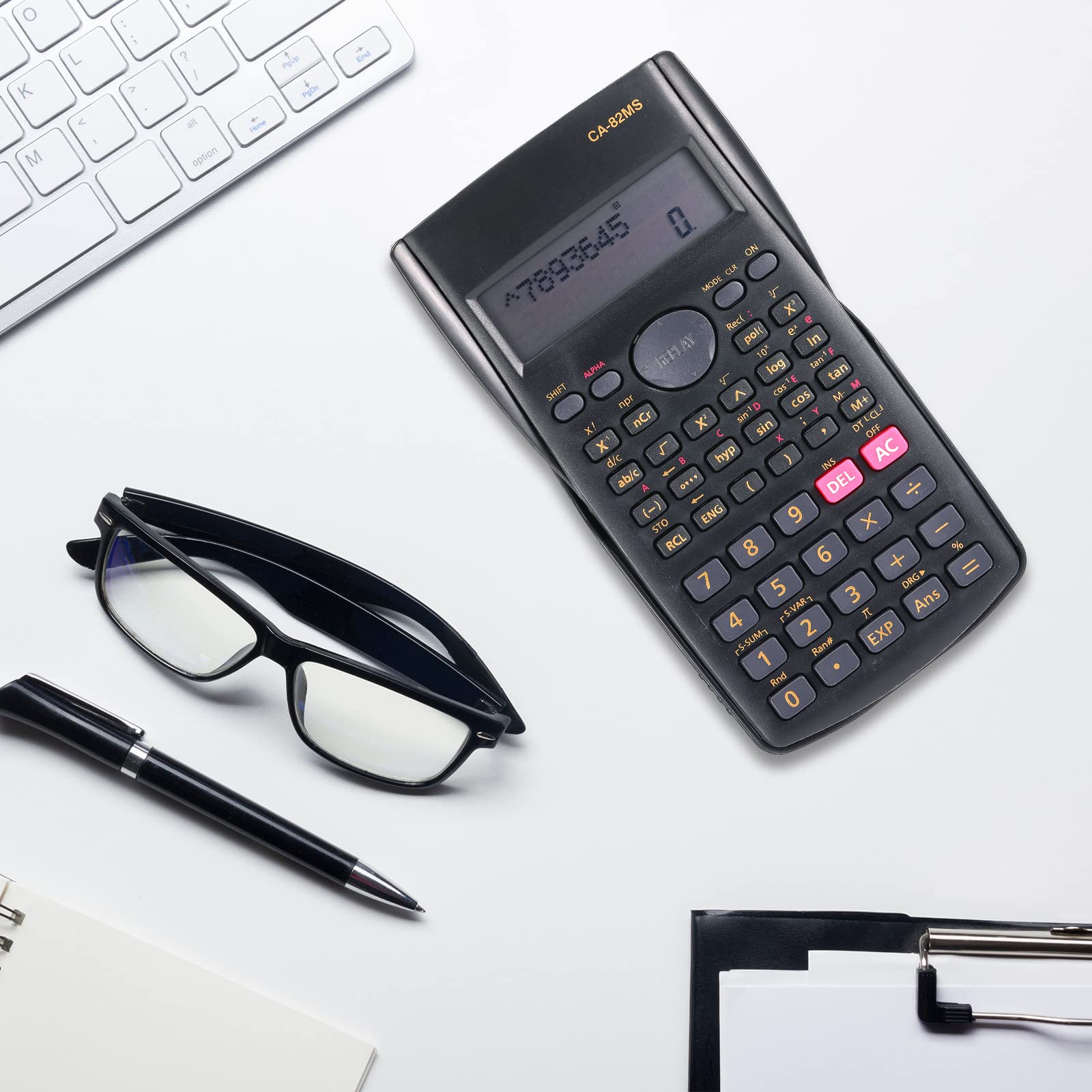 18 Pieces Saillong 2-Line Engineering Scientific Calculator, Black Function Fractions Math Calculator for Middle, High School, Classroom, Student and Teacher (18 Pieces)