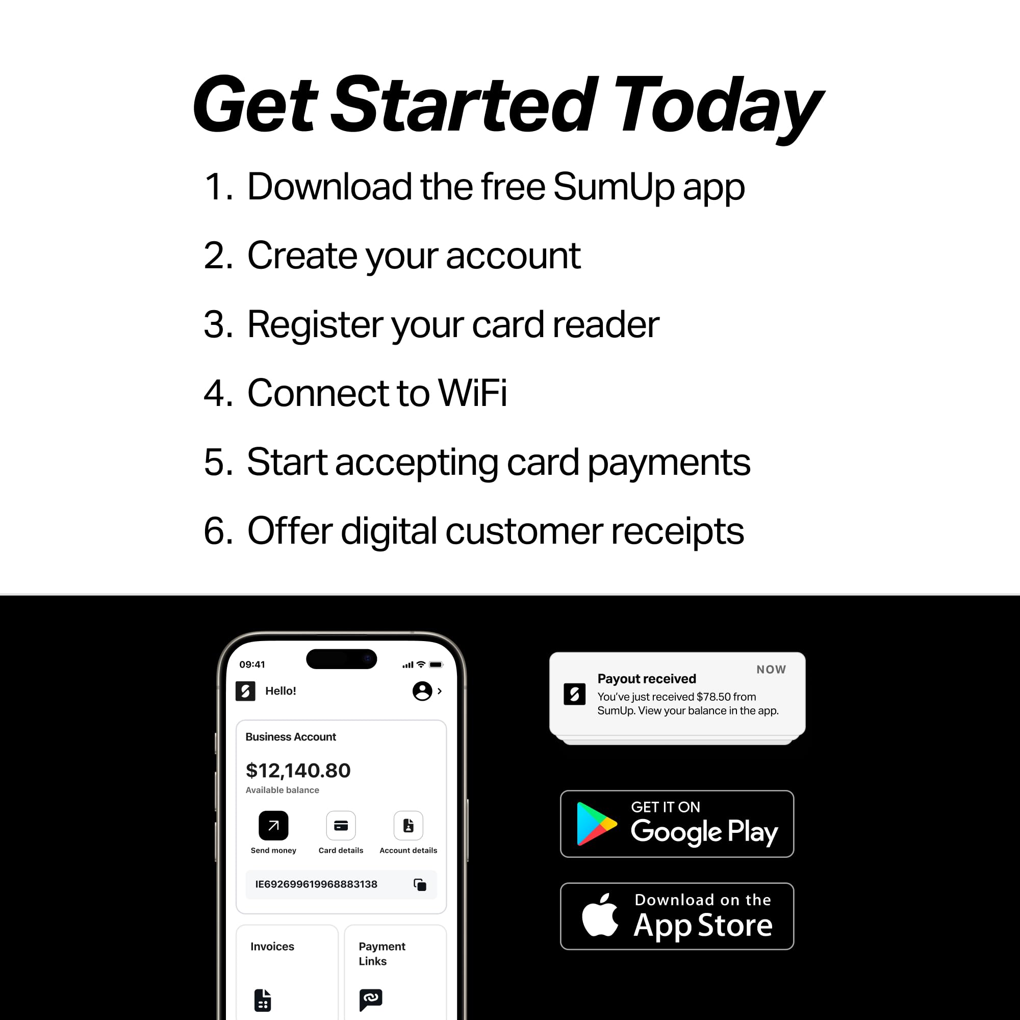 SumUp Solo Credit Card Payment Card Reader with Charging Station. Full Touch-Screen Interface with Free SIM Card and Mobile Data (SumUp Solo)