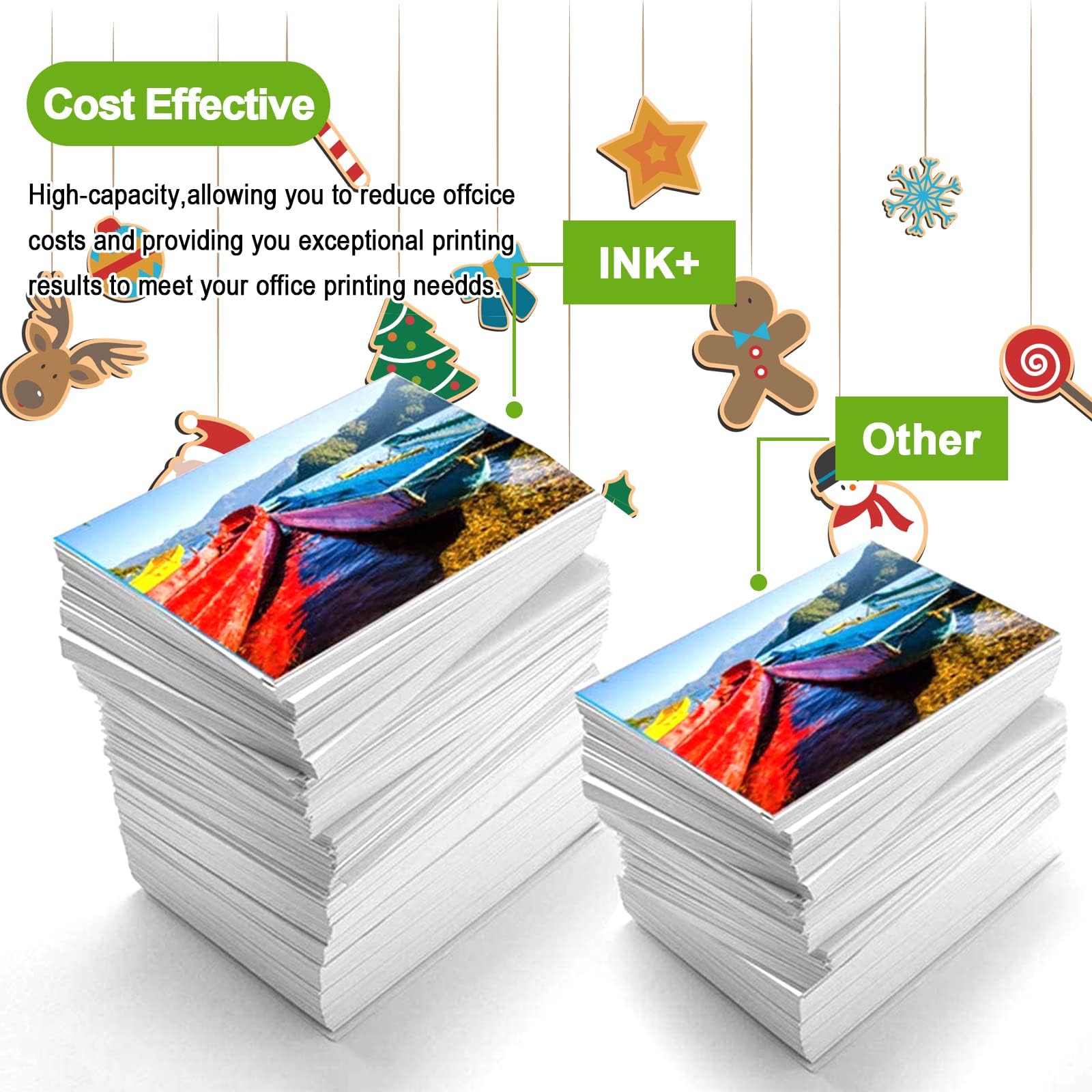 INK+ YOUEXPERT PFI-107 6Pcs Cartridges Replacement for Canon PFI-107, Work with ImagePROGRAF IPF670 IPF680 IPF685 IPF770 IPF780 IPF785 ( 2MBK,1BK,1C,1M,1Y)