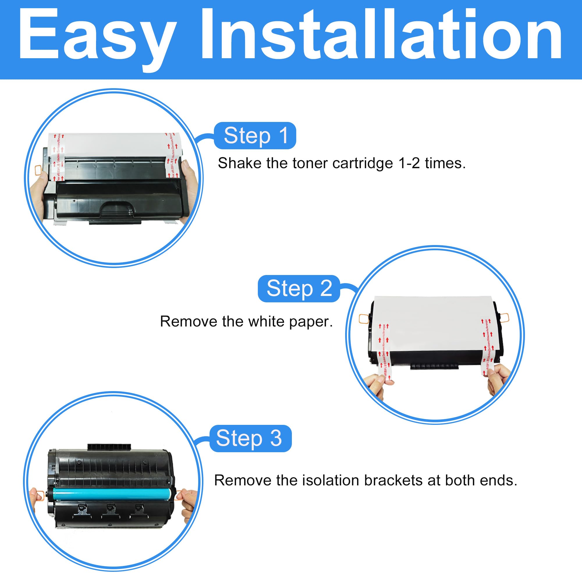 LCL Compatible Toner Cartridge Replacement for Ricoh 406989 SP 3500DN 3500N 3500SF 3510DN 3510SF (1-Pack Black)