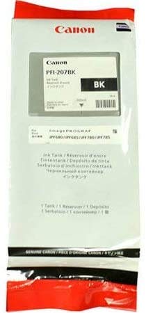 Canon PFI-207BK ImagePrograf iPF680 iPF685 iPF780 iPF785 Ink Tank (Black) in Retail Packaging