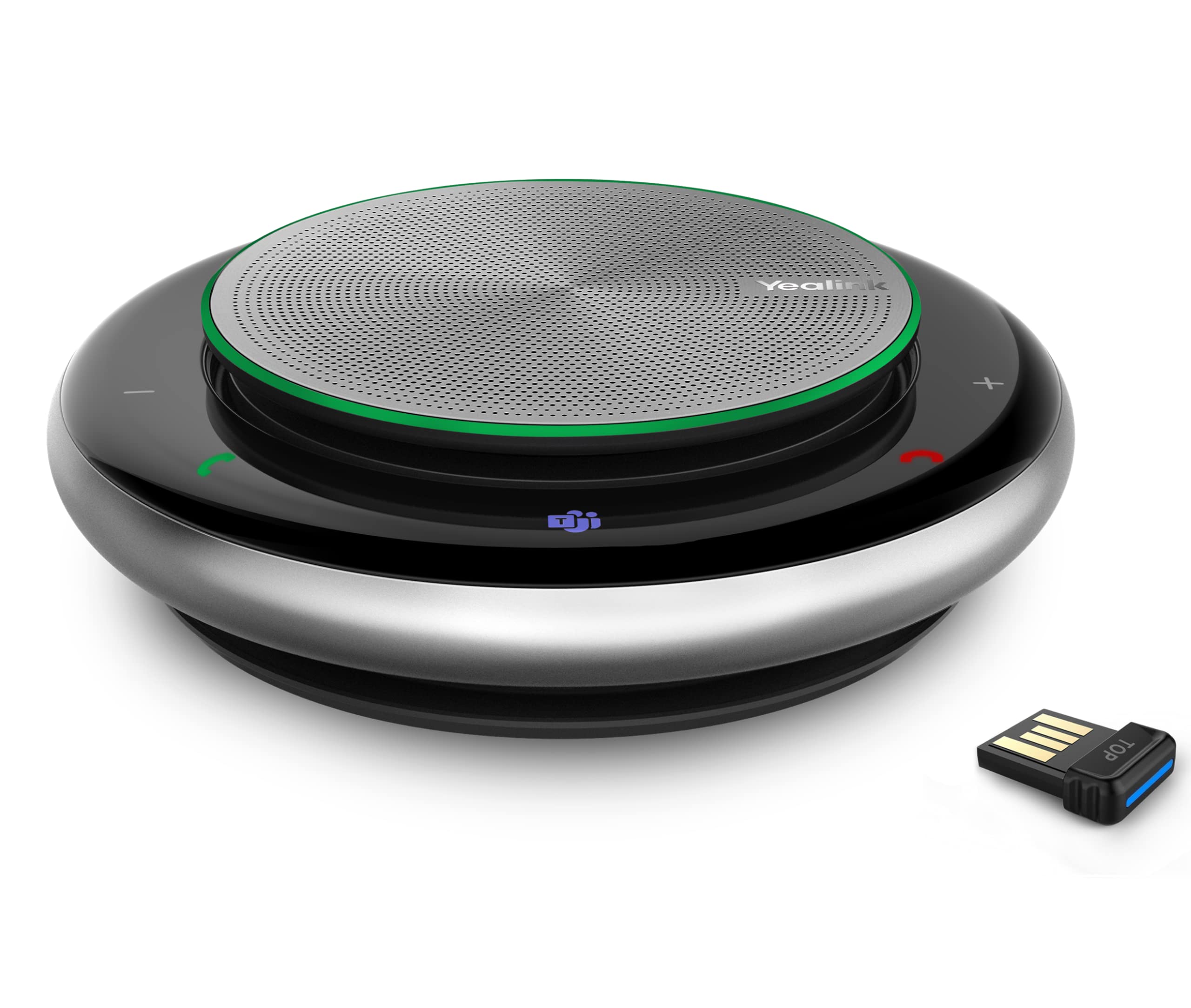 Yealink Bluetooth Speakerphone Conference Microphone Teams Certified CP700 USB Speaker Full Duplex Noise Reduction Algorithm Home Office 360° Voice Pickup (CP900, with Dongle)