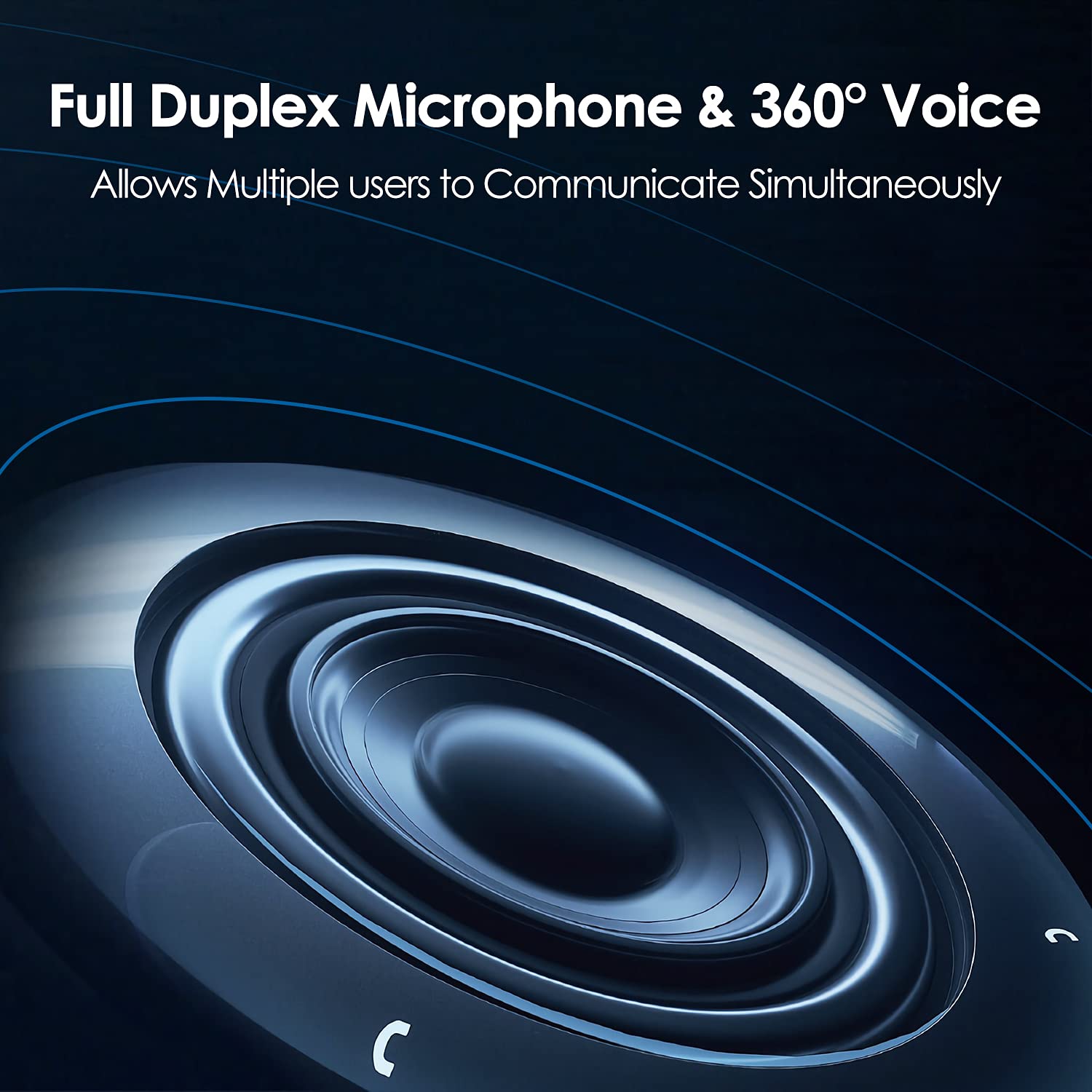 Yealink Bluetooth Speakerphone Conference Microphone Teams Certified CP700 USB Speaker Full Duplex Noise Reduction Algorithm Home Office 360° Voice Pickup (CP900, with Dongle)