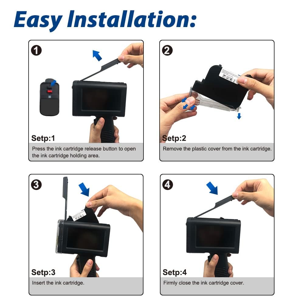 BENTSAI BT-HH6105B2 Handheld Inkjet Printer with 4.3 Inch HD LED Touch Screen Portable Handheld Printer for Label, Logo, Date, Code Text Number on Carton Wood Cloth Stone Pipe Plastic