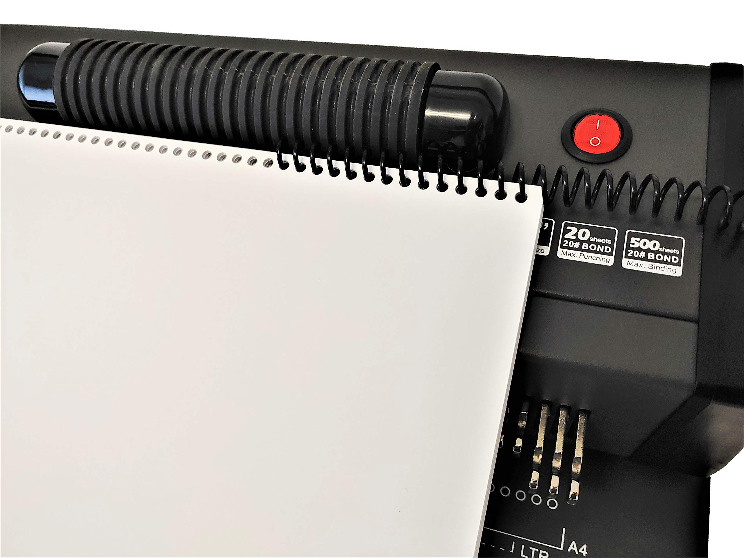CFS Products - BetterBind Coil-It - Coil-Binding Machine with Electric Coil Inserter - Manual Binding Punch - Up to 20 Pages - 4:1 Pitch - for Personal, Home, School or Business Binding